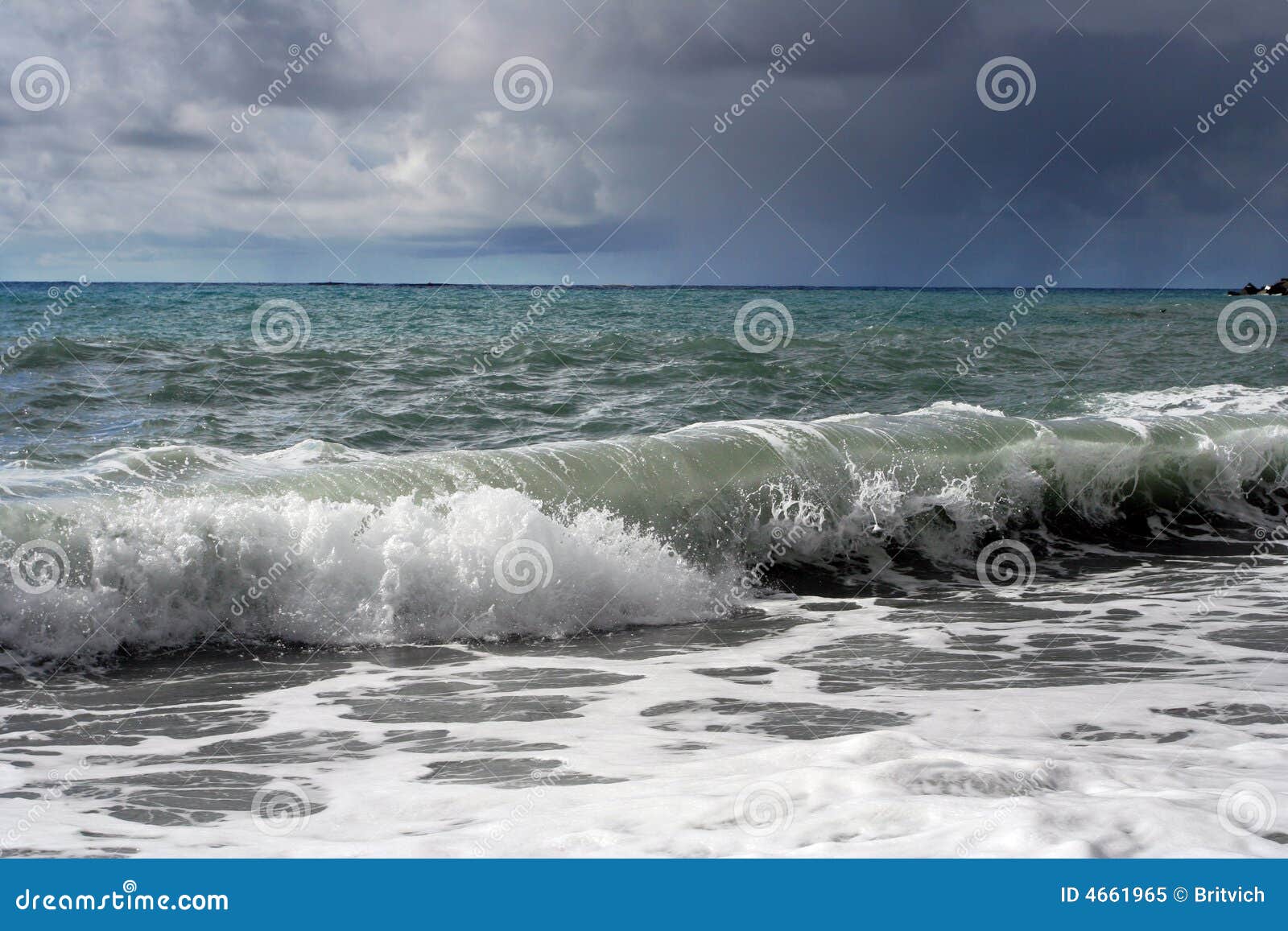 Stormy waves on the beach stock image. Image of background - 4661965