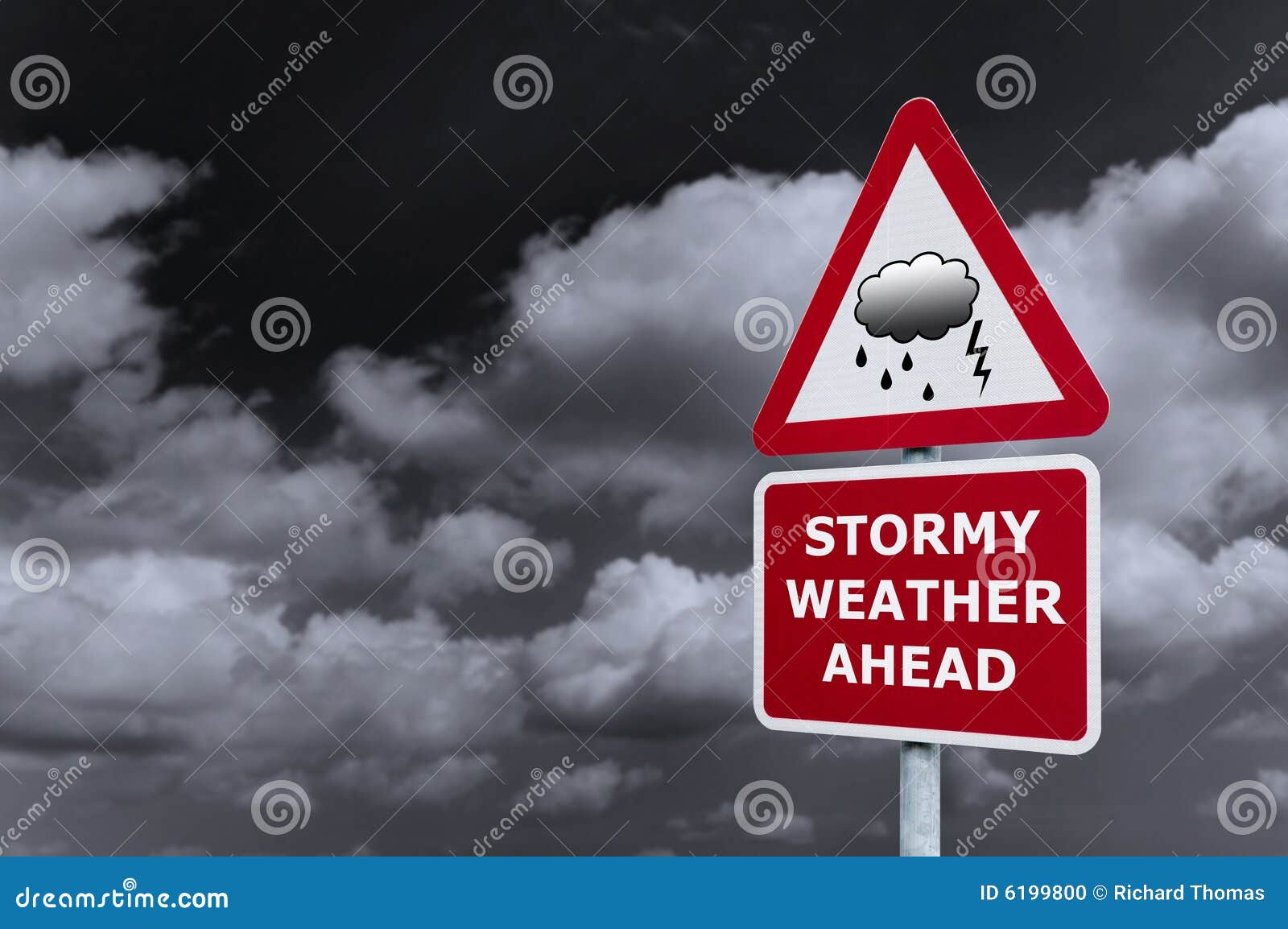 Stormy Weather Ahead Road Sign Stock Image | CartoonDealer.com #7752169 Stormy Weather Ahead Road Sign Stock Image | CartoonDealer.com #7752169