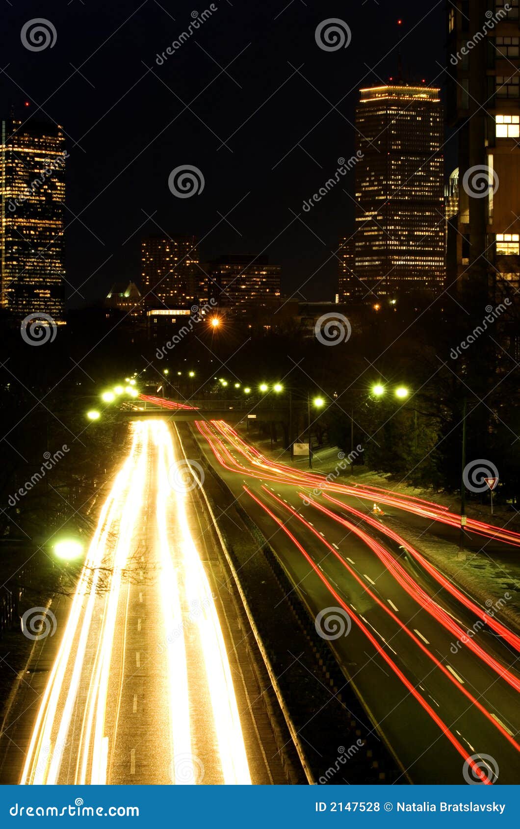 Storrow drive at night stock photo. Image of interstate - 2147528