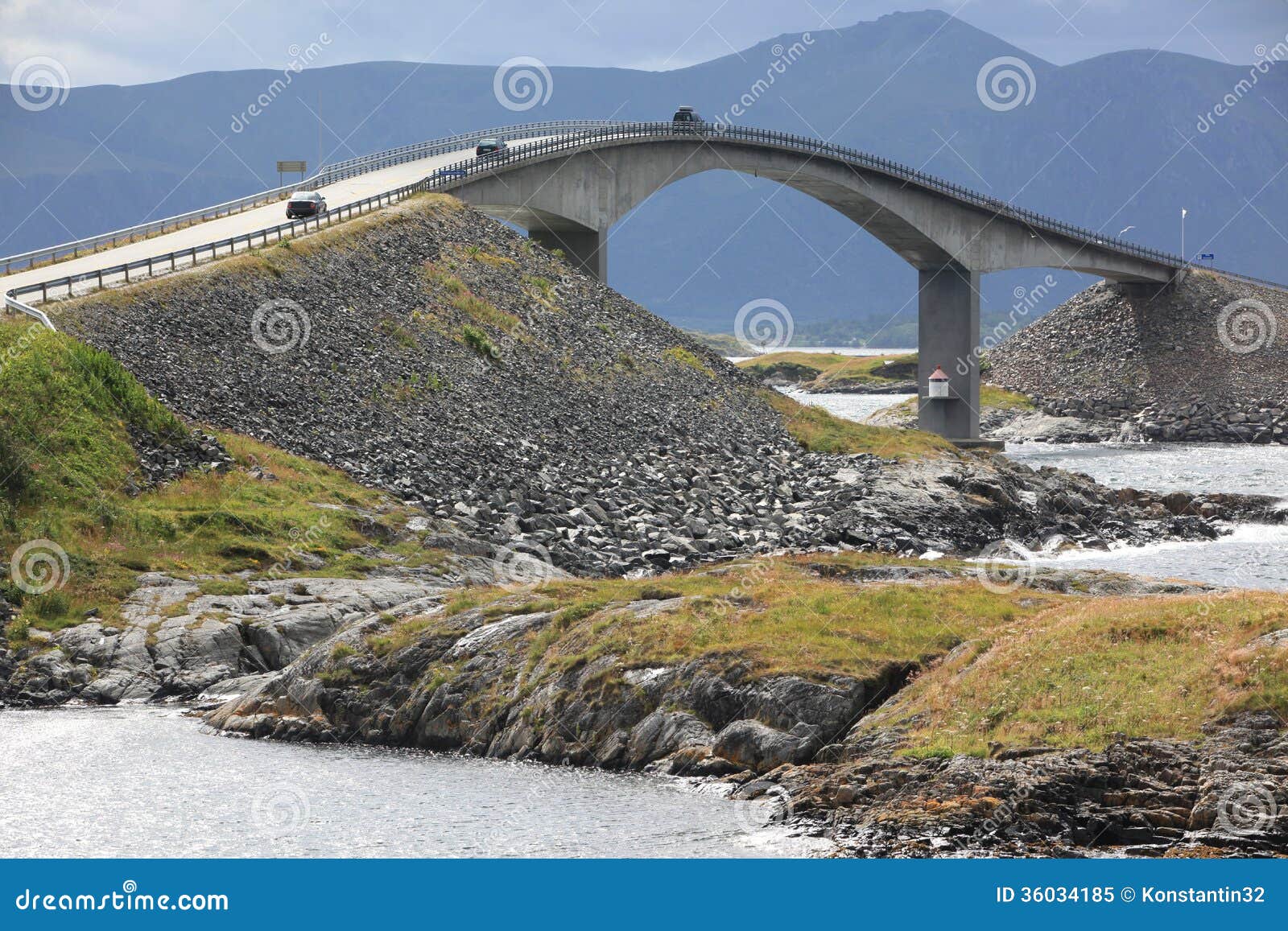 Storseisundet Bridge, The Main Attraction Of The Atlantic Road. Norway ...