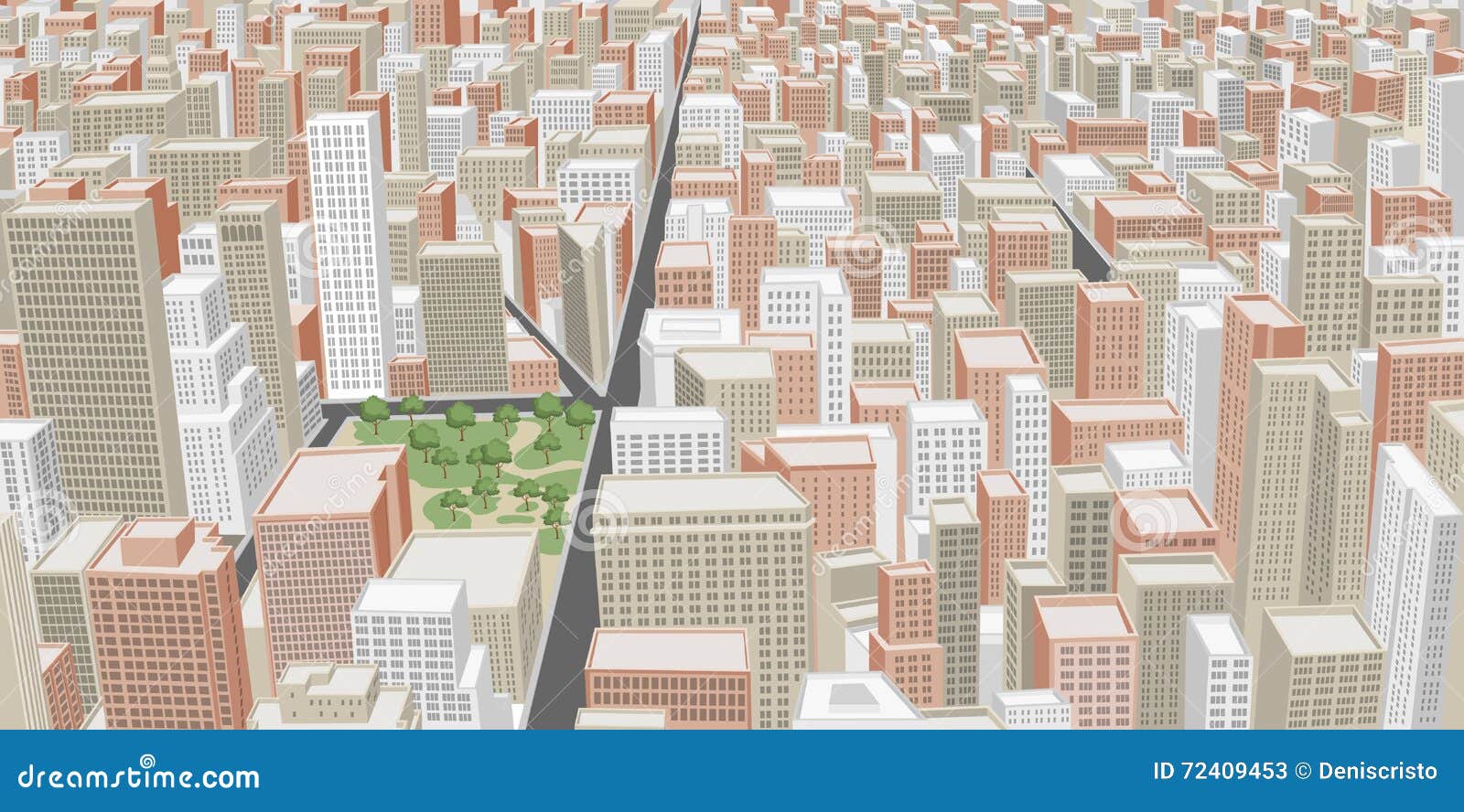Storstad med byggnader vektor illustrationer. Illustration av grannskap ...
