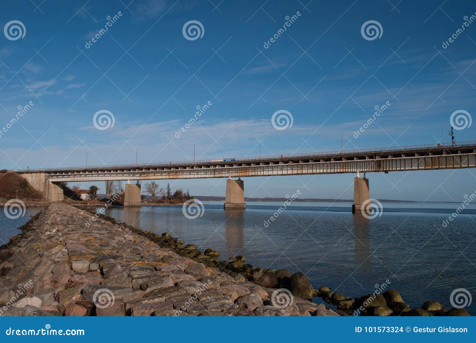 The Storstroem Bridge in Denmark Editorial Stock Image - Image of ...