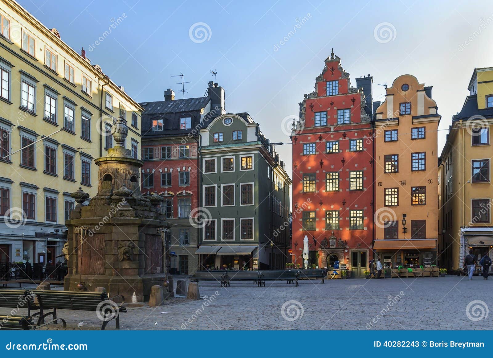 Stortorget Stockholm fotografering för bildbyråer. Bild av färgglatt ...
