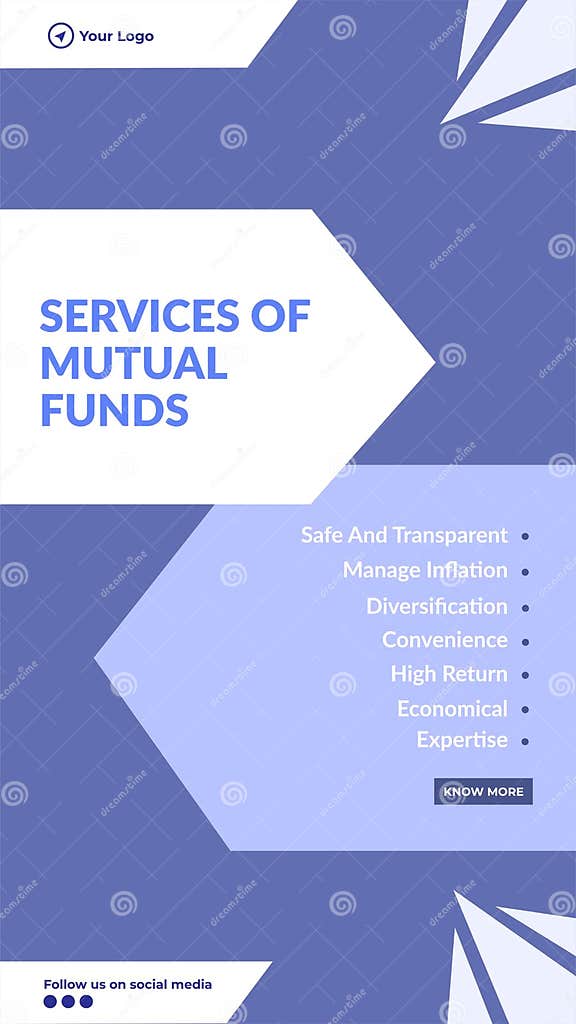 Services of Mutual Funds Portrait Template Design Stock Vector ...