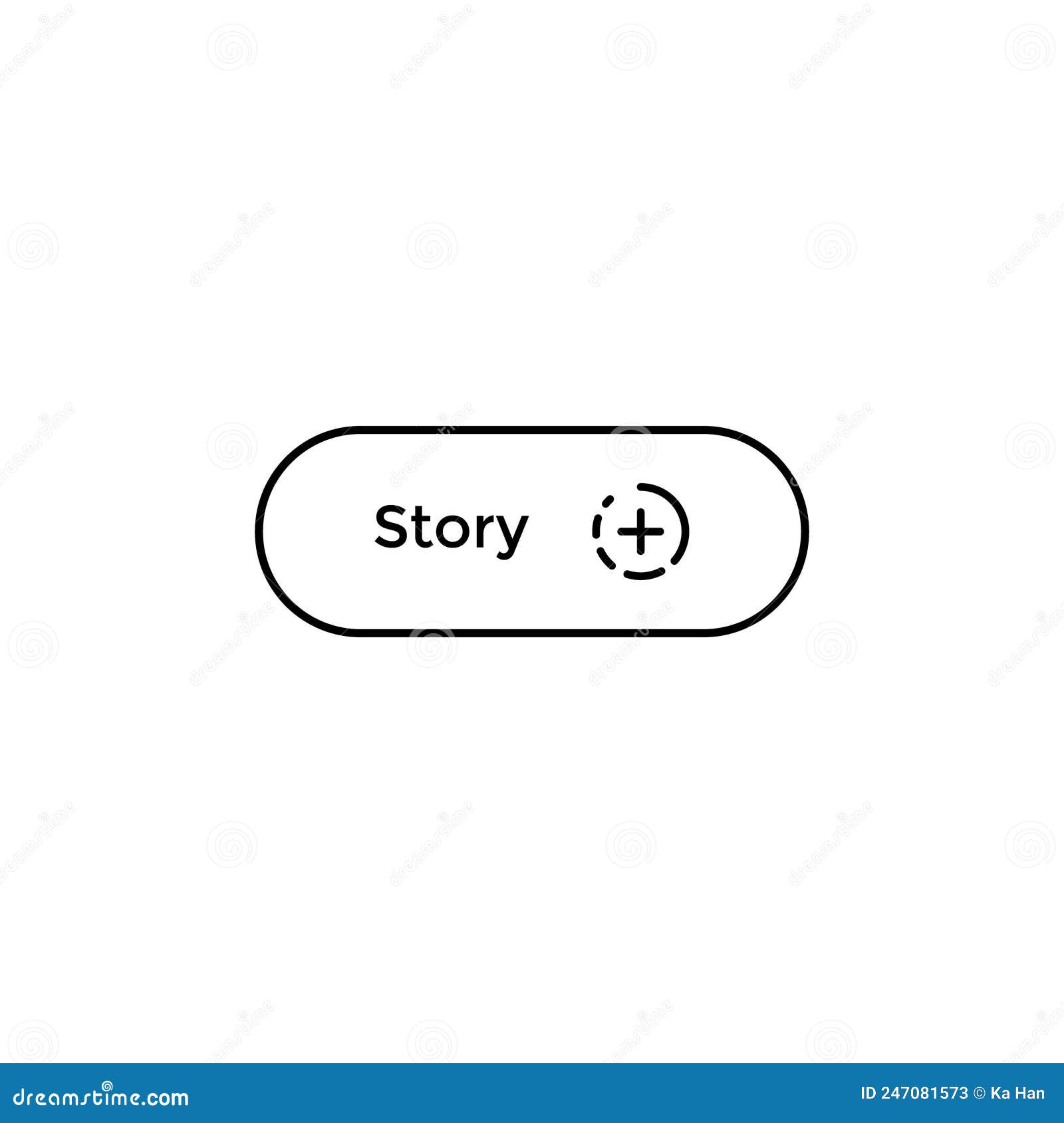 Story Button Vector. Social Media Element Icon Stock Vector ...