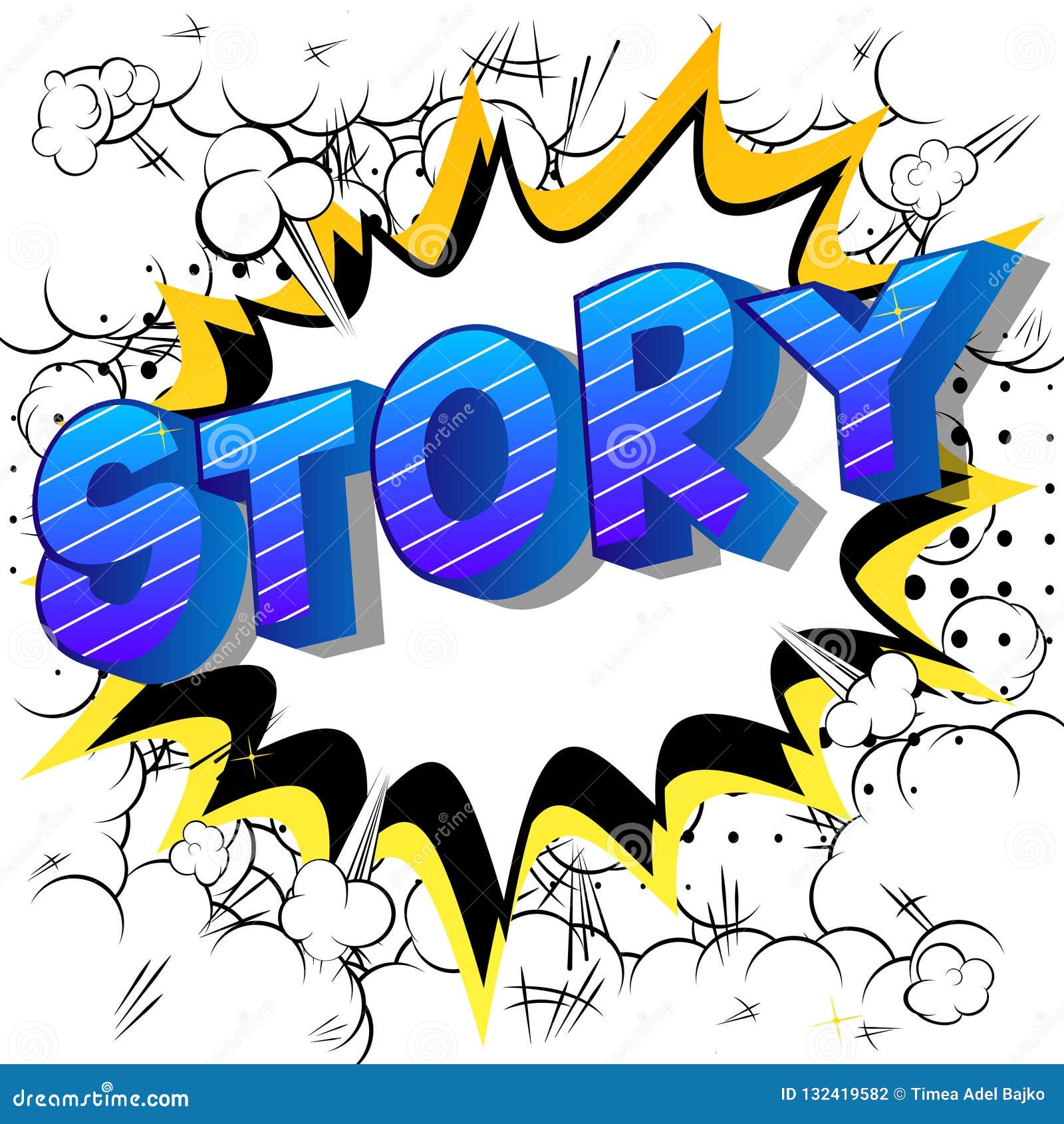 Story - Comic Book Style Words Stock Vector - Illustration of card ...