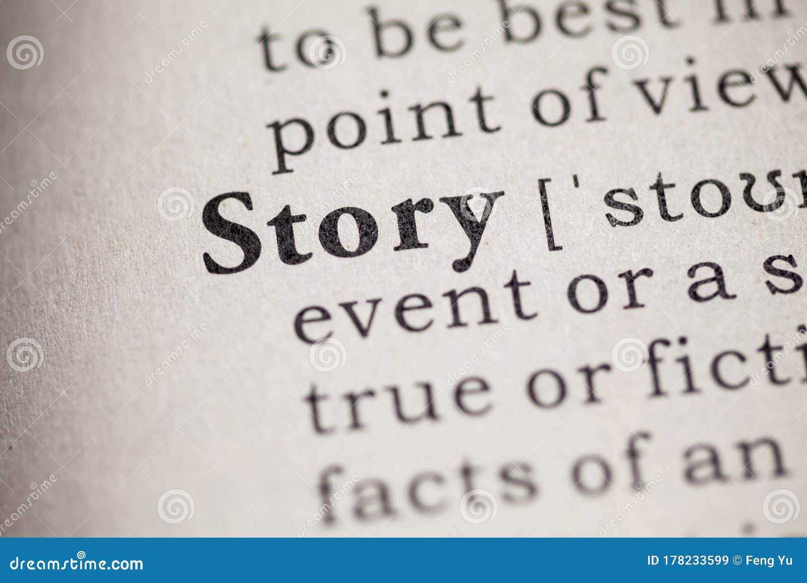 Definition of the Word Story Stock Image - Image of page, book: 178233599