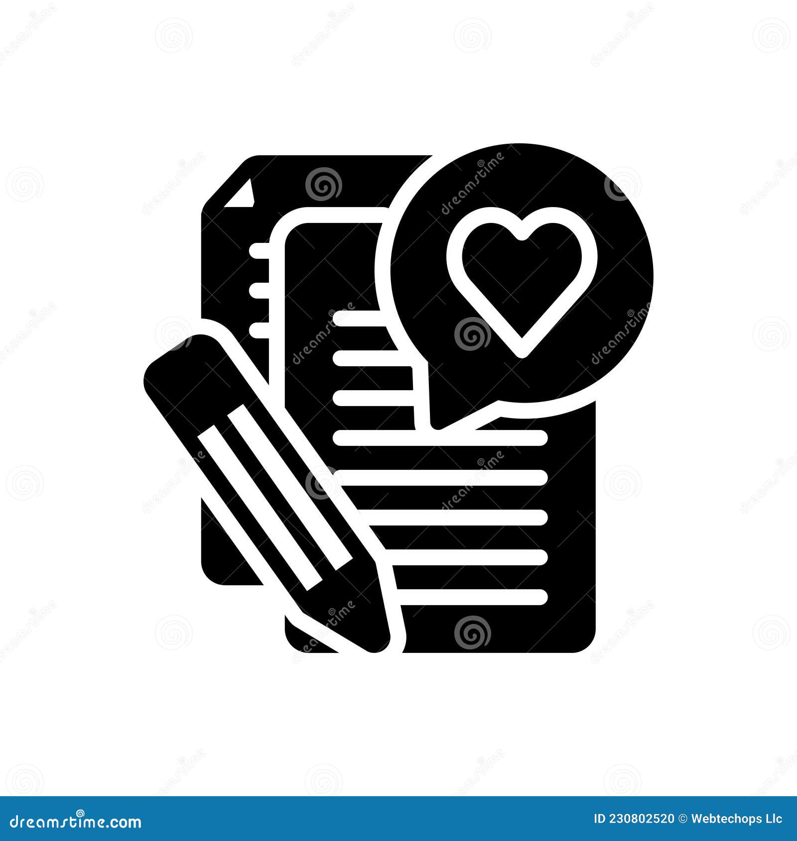 Black Solid Icon for Story, Narrative and Novel Stock Vector ...