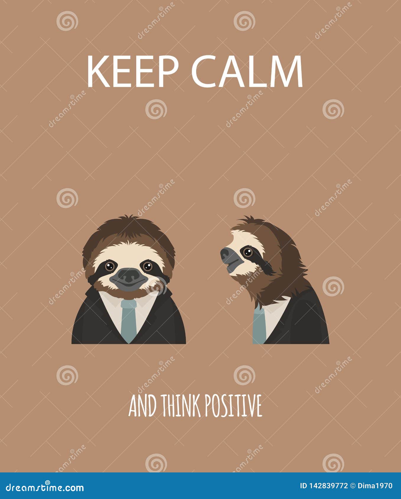 The Story of One Sloth. at Work, Study Stock Vector - Illustration of ...