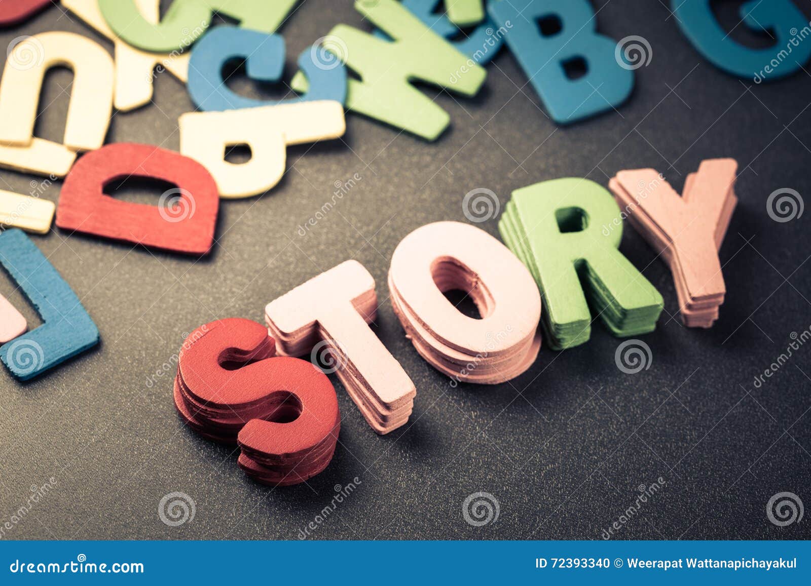 Story stock photo. Image of colorful, wood, scattered - 72393340