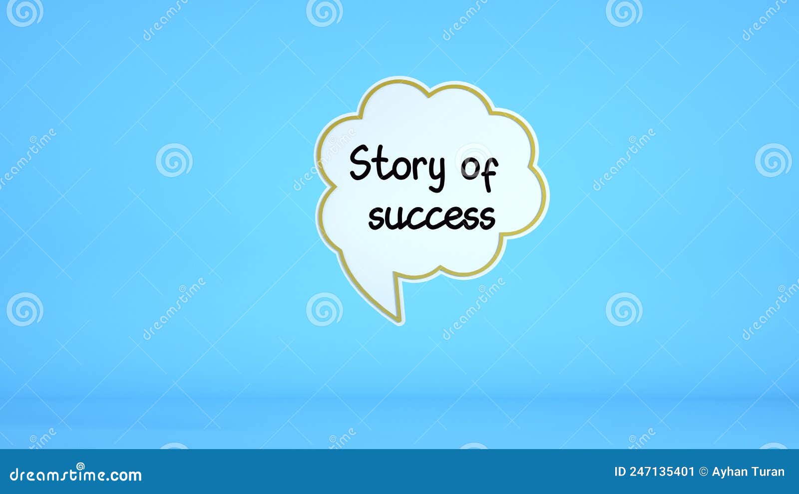 Story of Success Concept and 3d Render. Stock Illustration ...