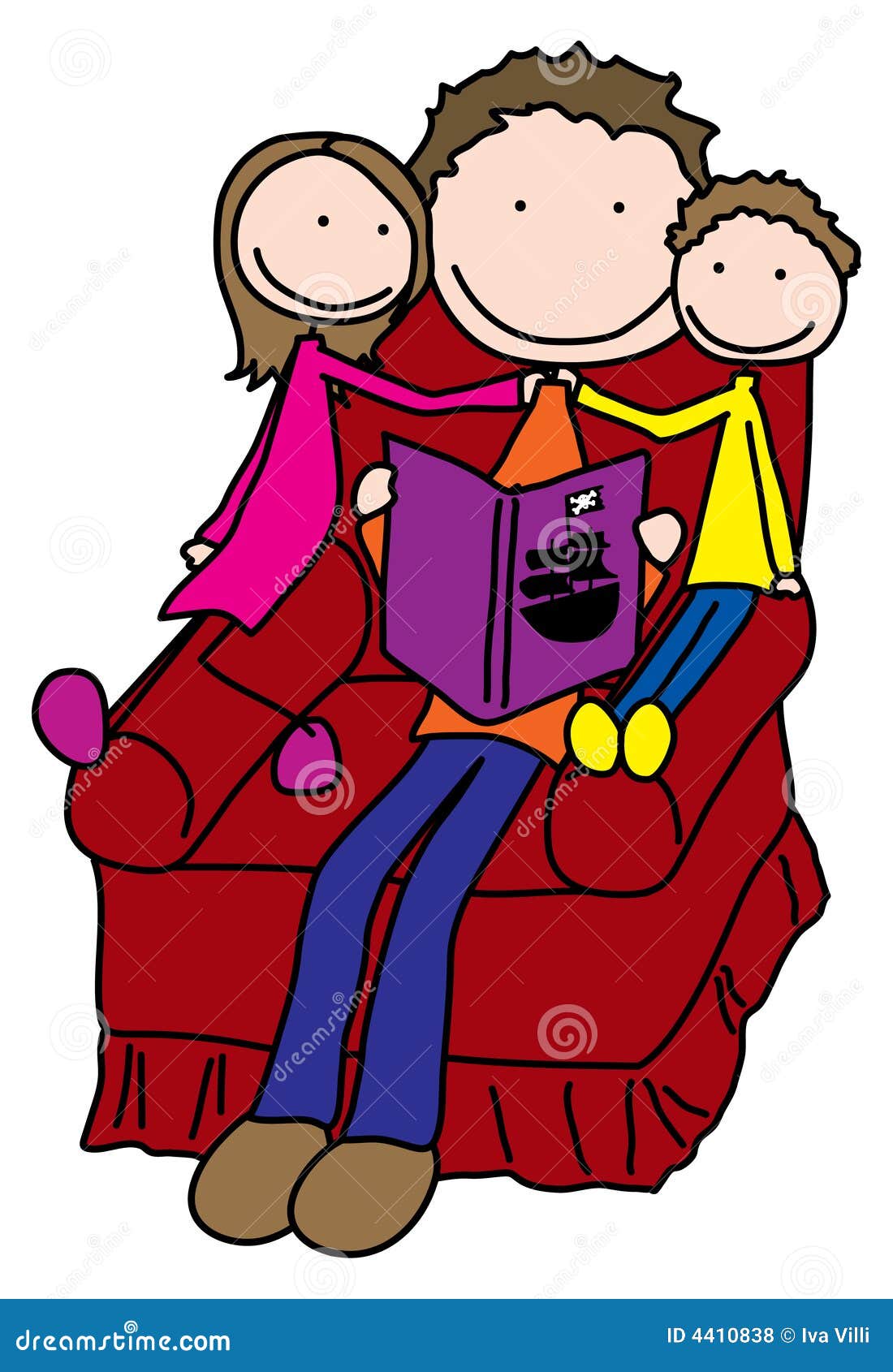 Story telling stock vector. Illustration of father, love - 4410838