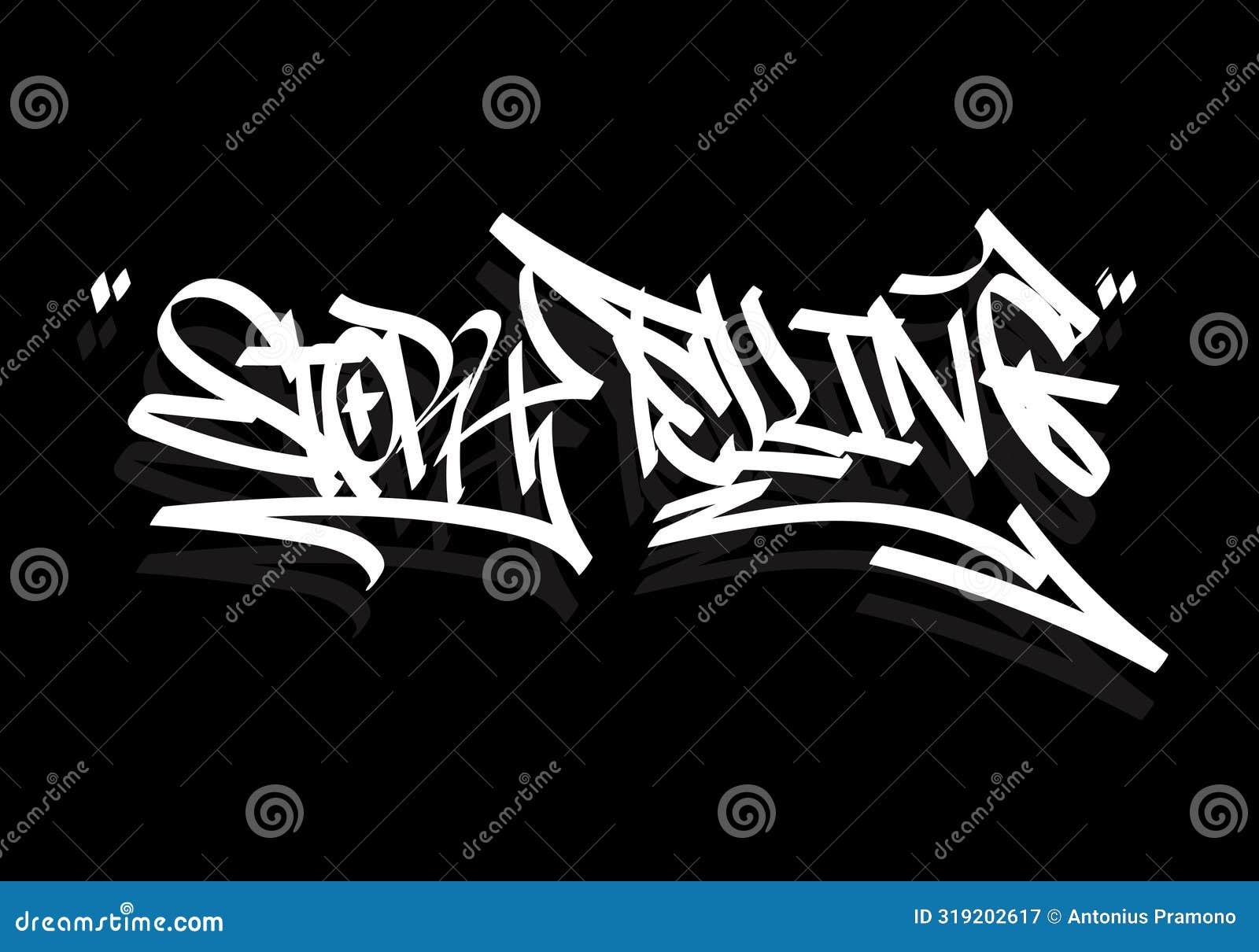 STORY TELLING Graffiti Tag Style Art Stock Vector - Illustration of ...