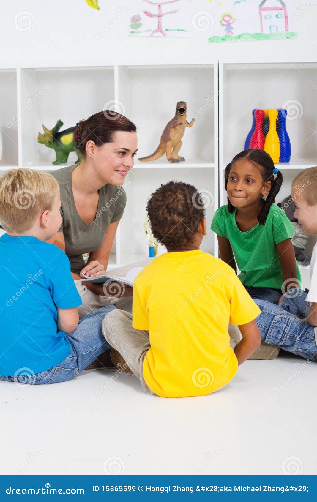 Story time stock image. Image of cheerful, little, colorful - 15865599