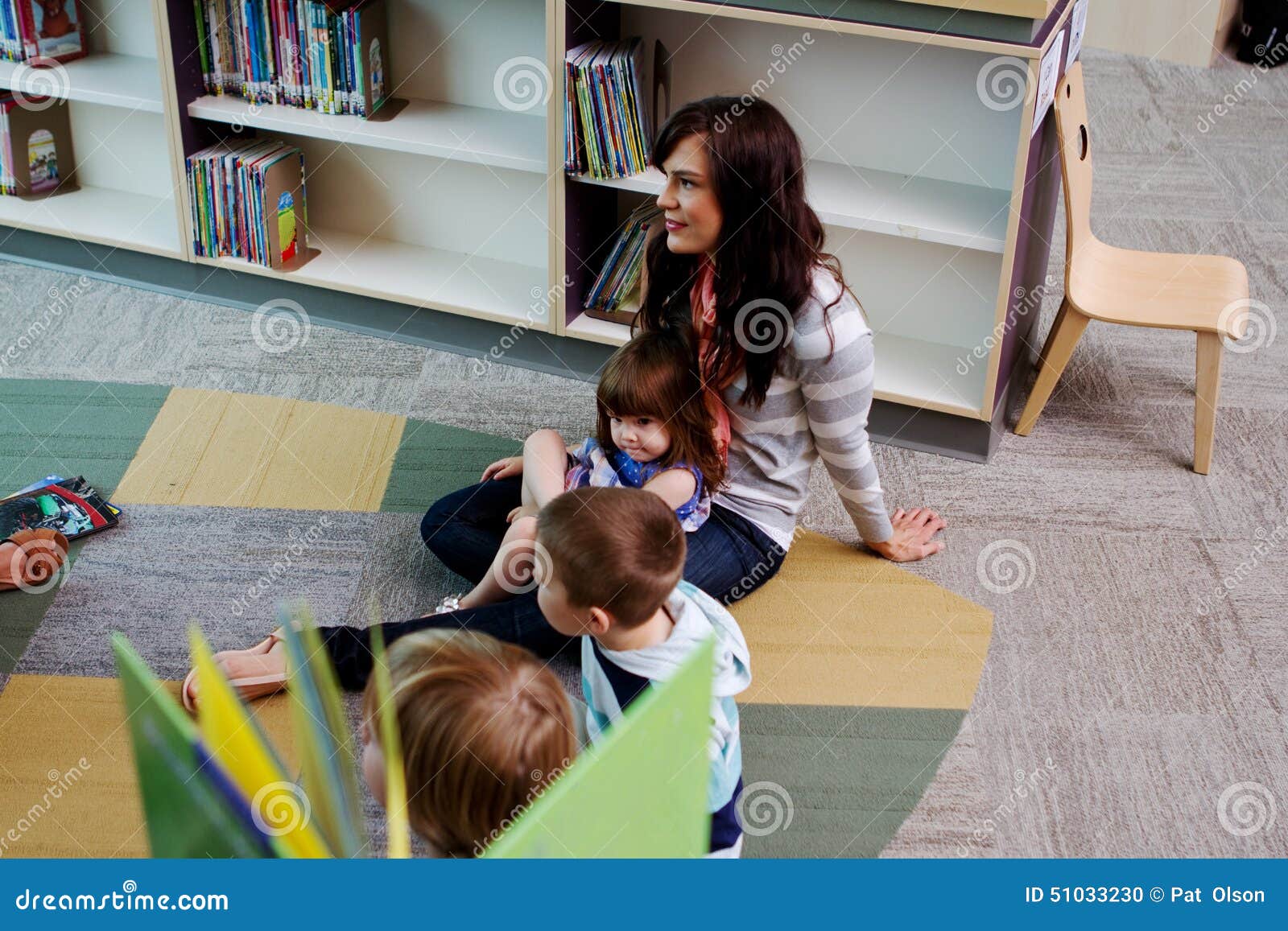 Story time at the library stock photo. Image of person - 51033230