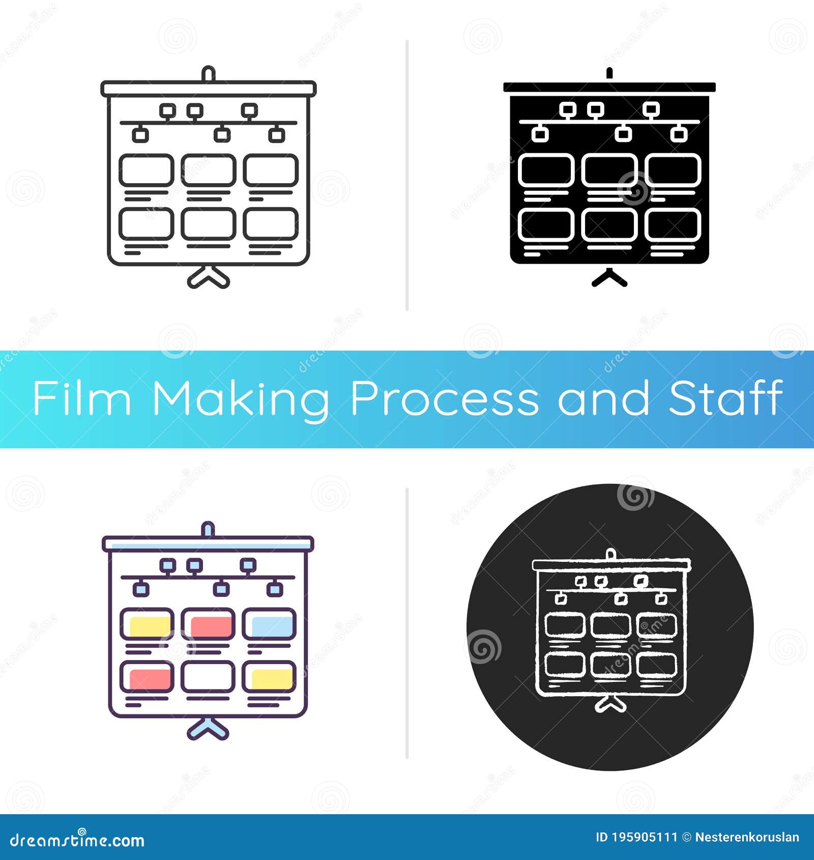 Storyboard icon stock vector. Illustration of office - 195905111