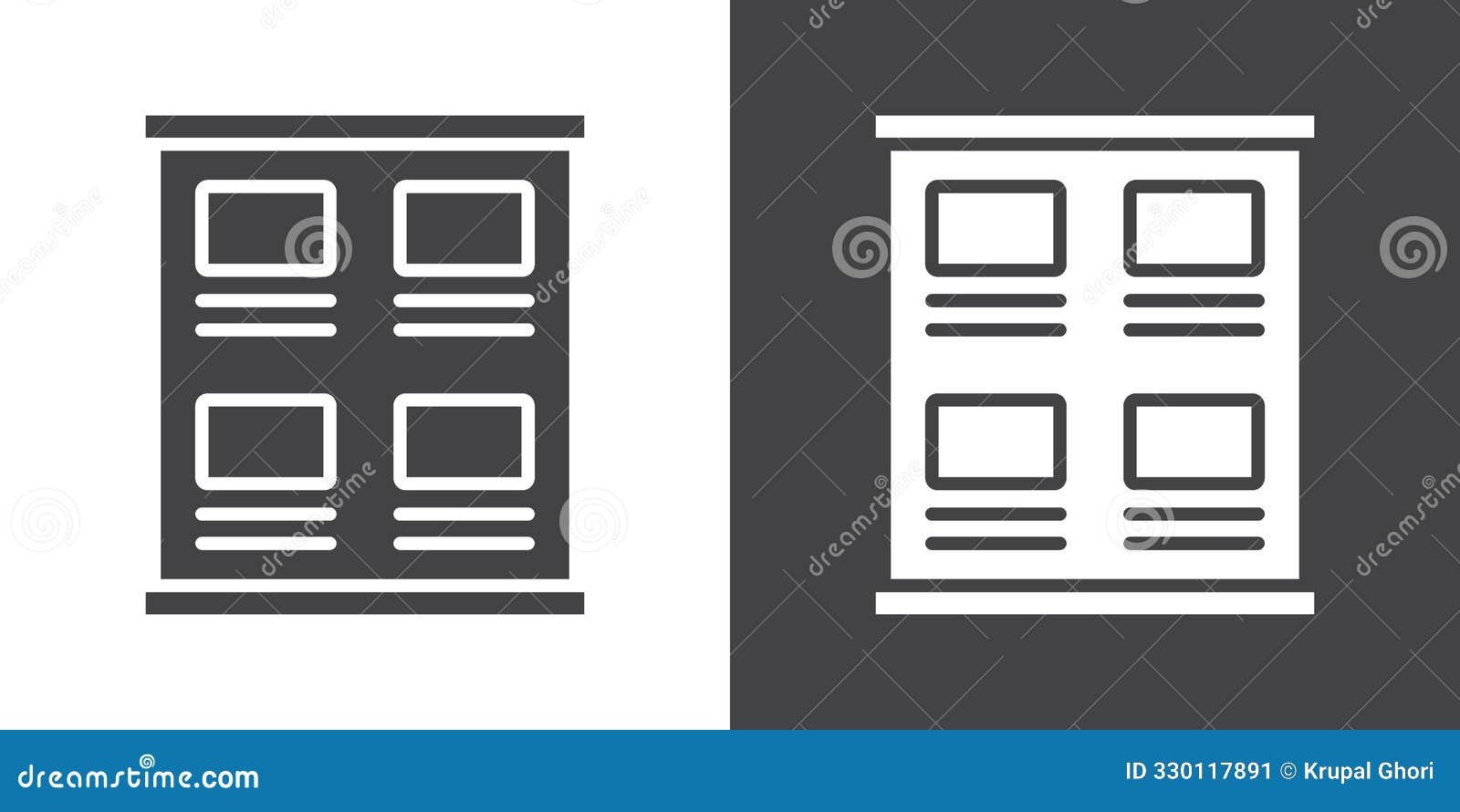 Storyboard Icon, Black Vector Sign With Editable Strokes, Concept ...