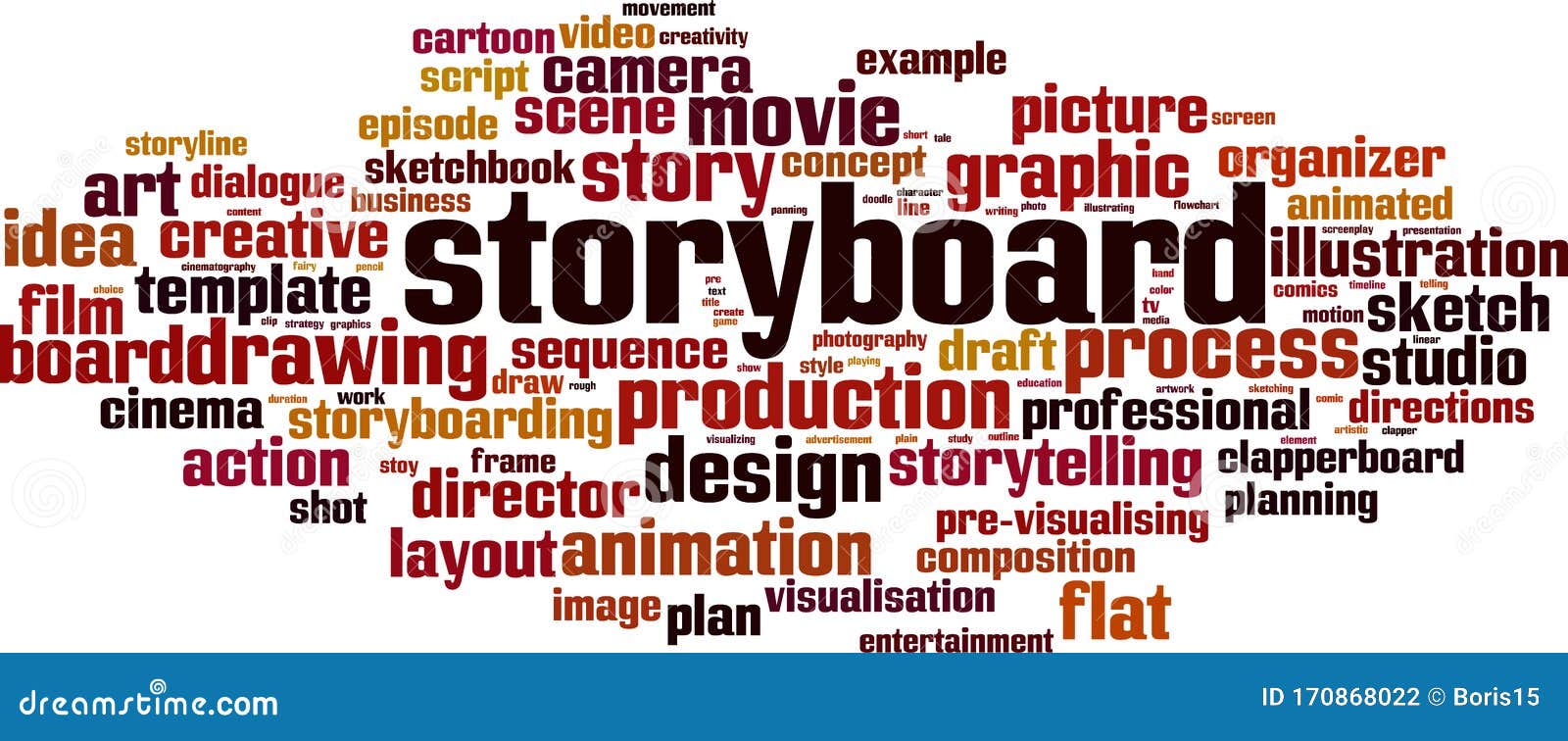 Storyboard word cloud stock vector. Illustration of frame - 170868022