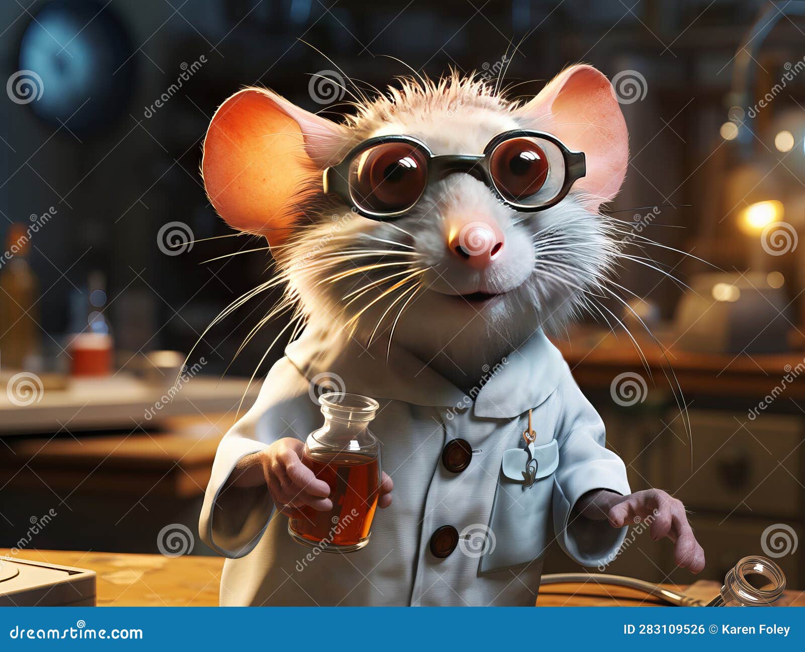 Laboratory Mouse stock illustration. Illustration of innovation - 283109526