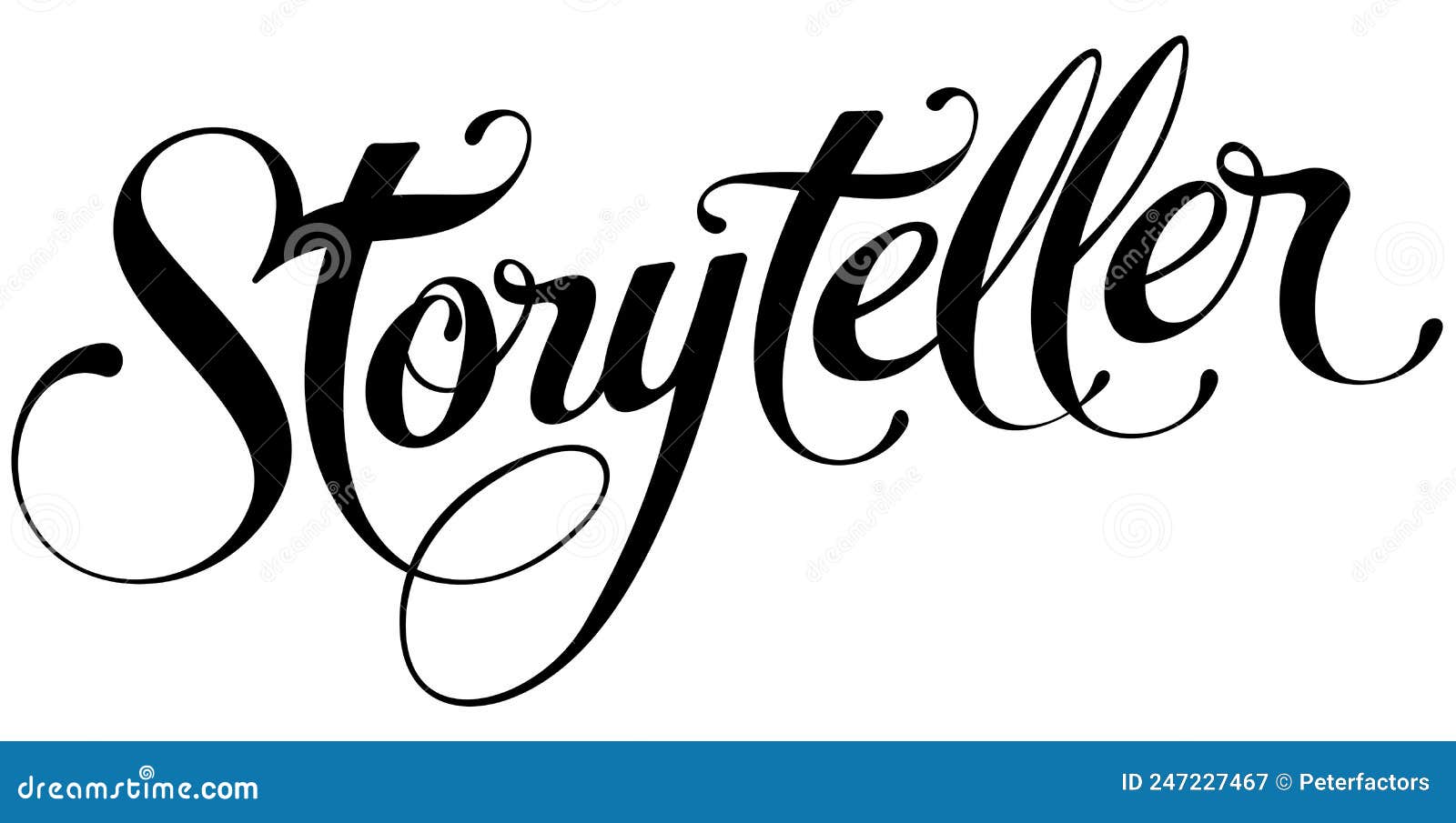 Storyteller - Custom Calligraphy Text Stock Vector - Illustration of ...