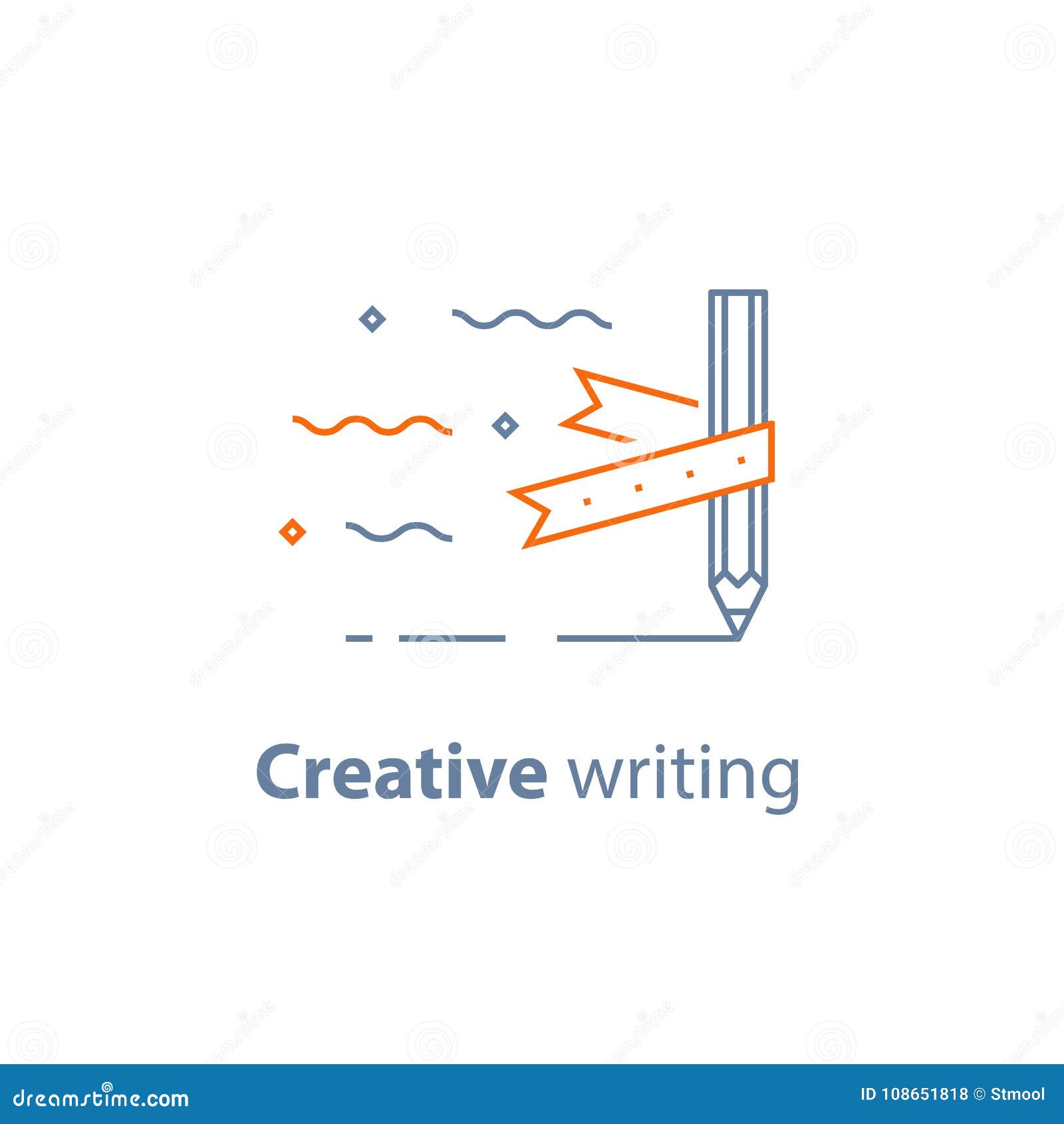 Storytelling Concept, Creative Writing, Pencil and Ribbon, Copywriting ...