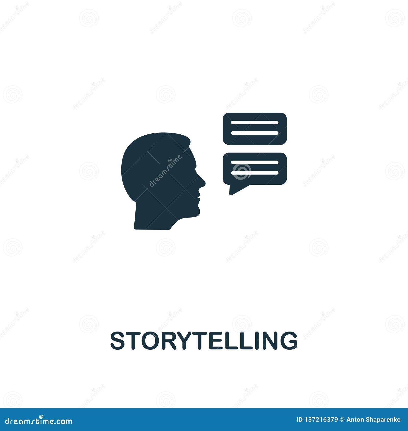 Storytelling Icon. Premium Style Design from Influencer Icon Collection ...