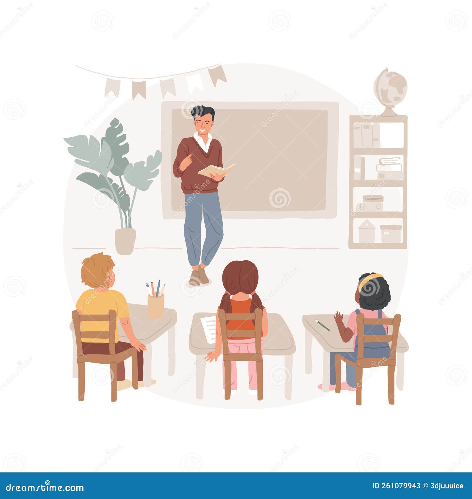Private Waldorf School Isolated Cartoon Vector Illustration Set ... Private Waldorf School Isolated Cartoon Vector Illustration Set ...