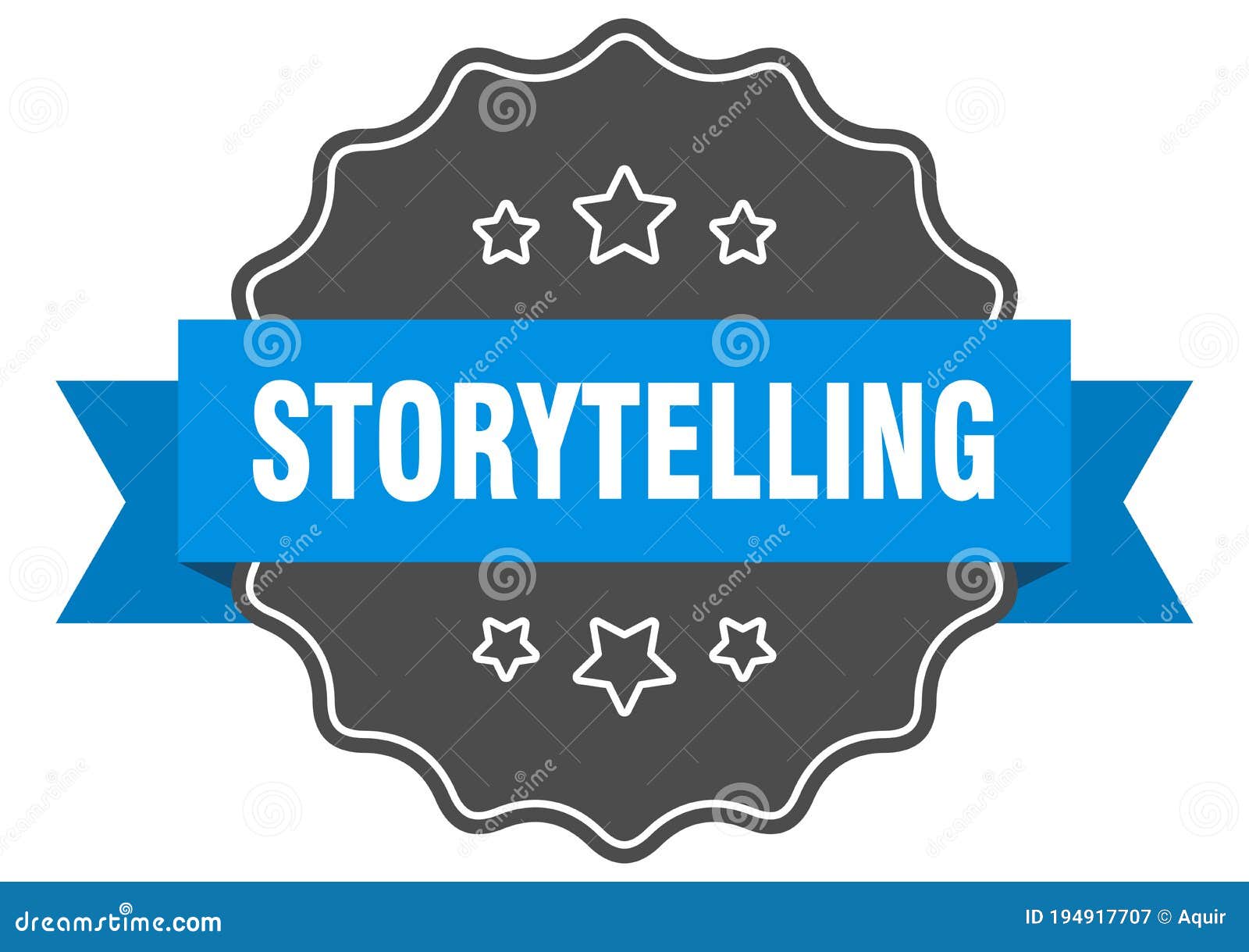 Storytelling label stock vector. Illustration of label - 194917707