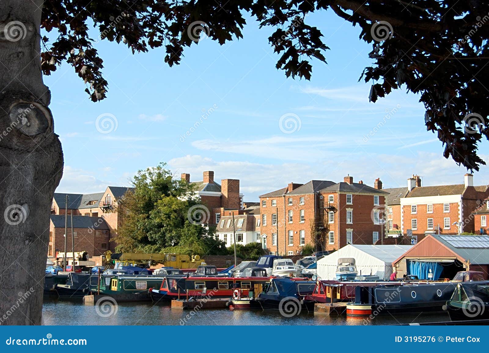Stourport canal basin stock photo. Image of peaceful, landscape - 3195276