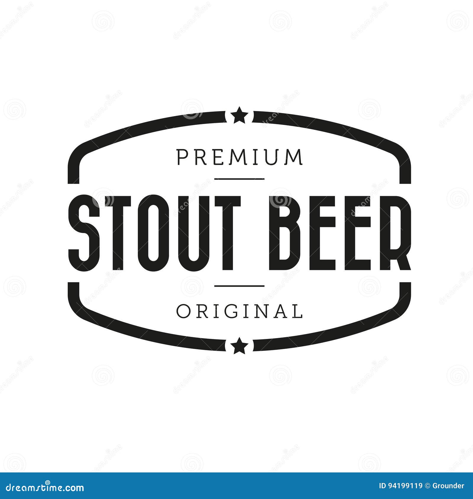Stout Beer vintage sign stock vector. Illustration of badge - 94199119
