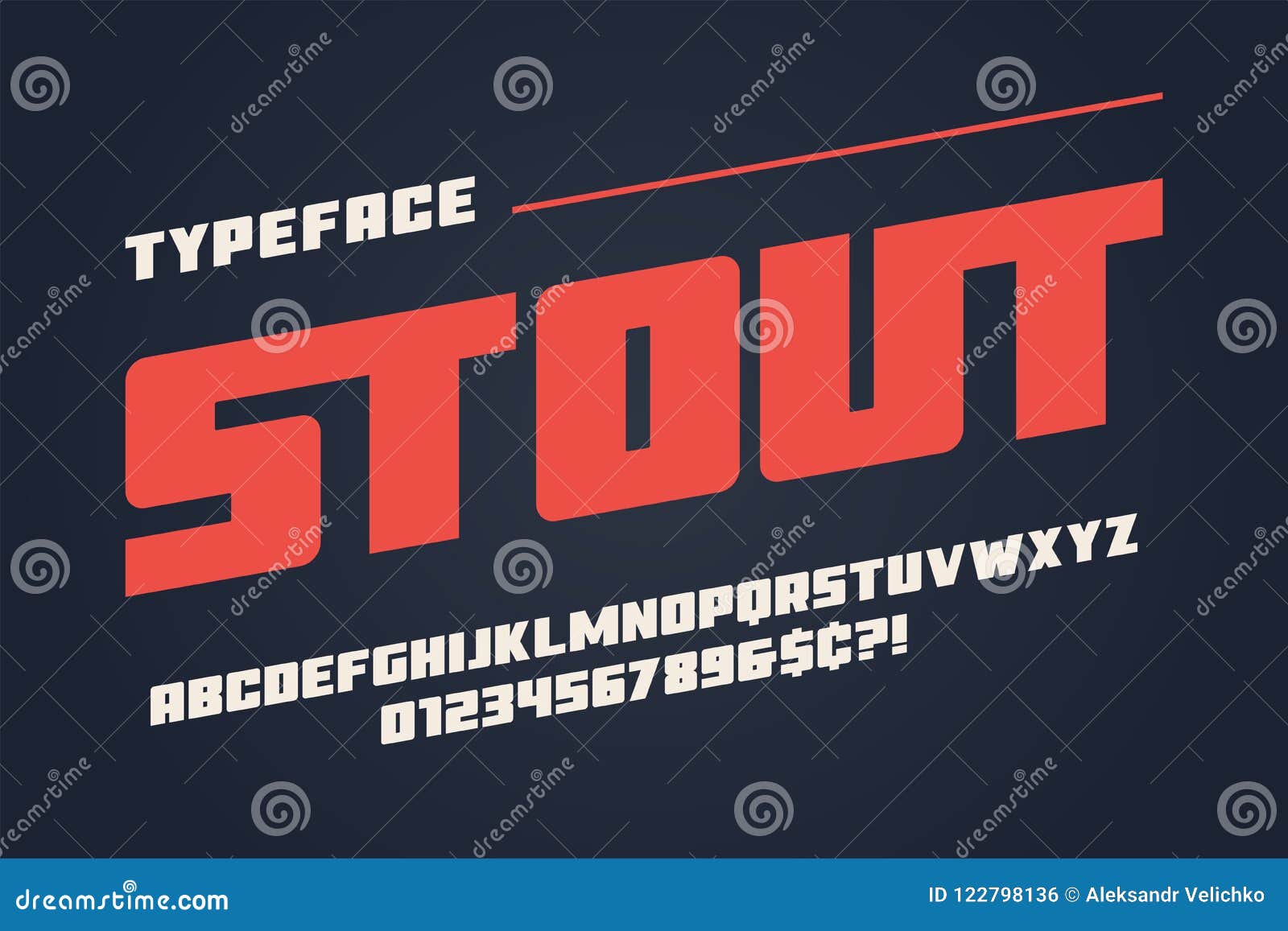 Heavy Typeface. Uppercase Letters, Numbers And Symbols Cartoon Vector ...