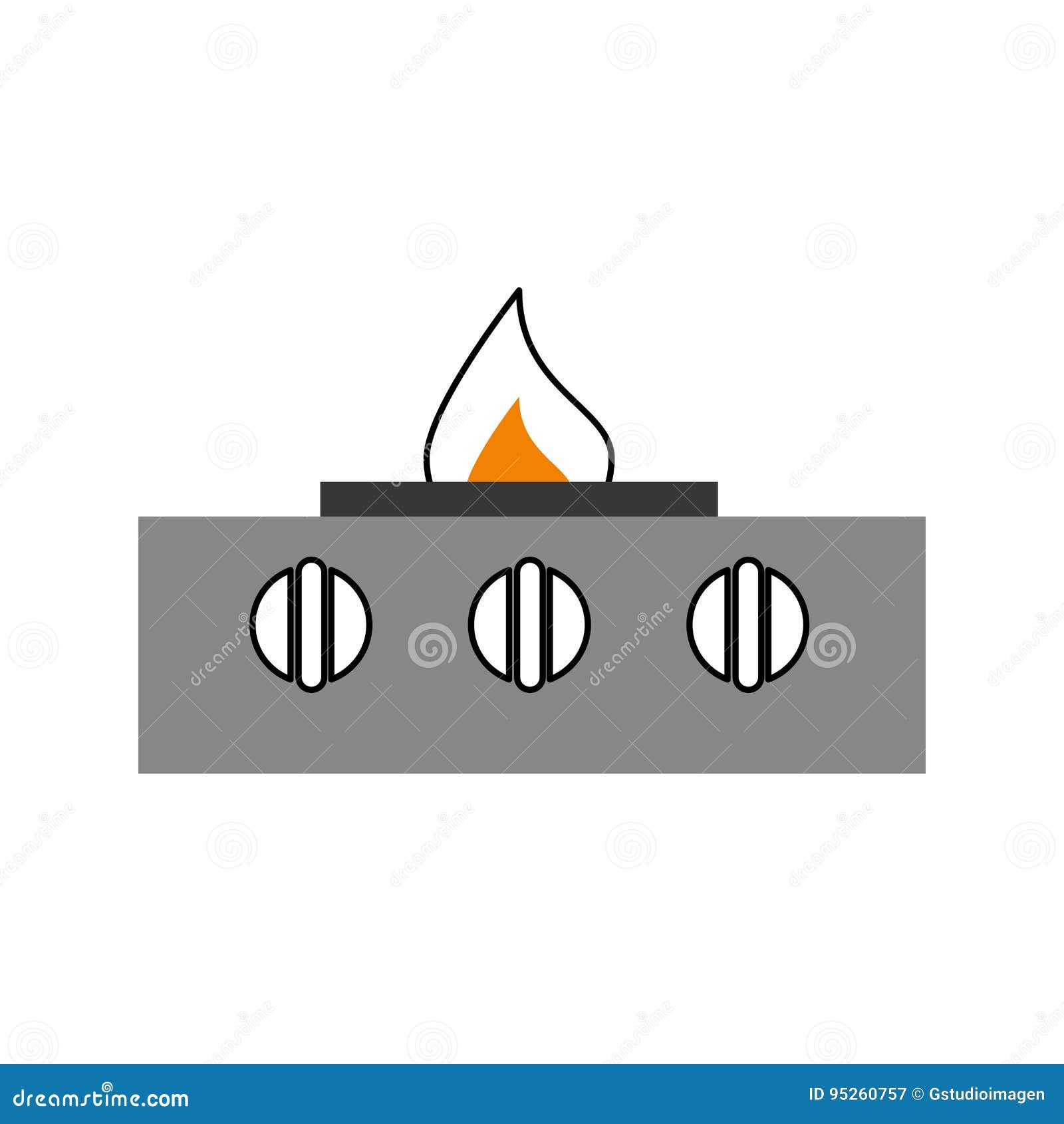 Stove gas kitchen icon stock vector. Illustration of conservation ...