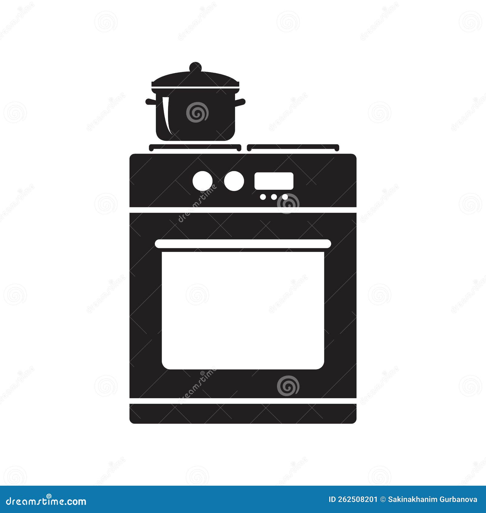 Stove Icon Isolated on White Background Stock Illustration ...
