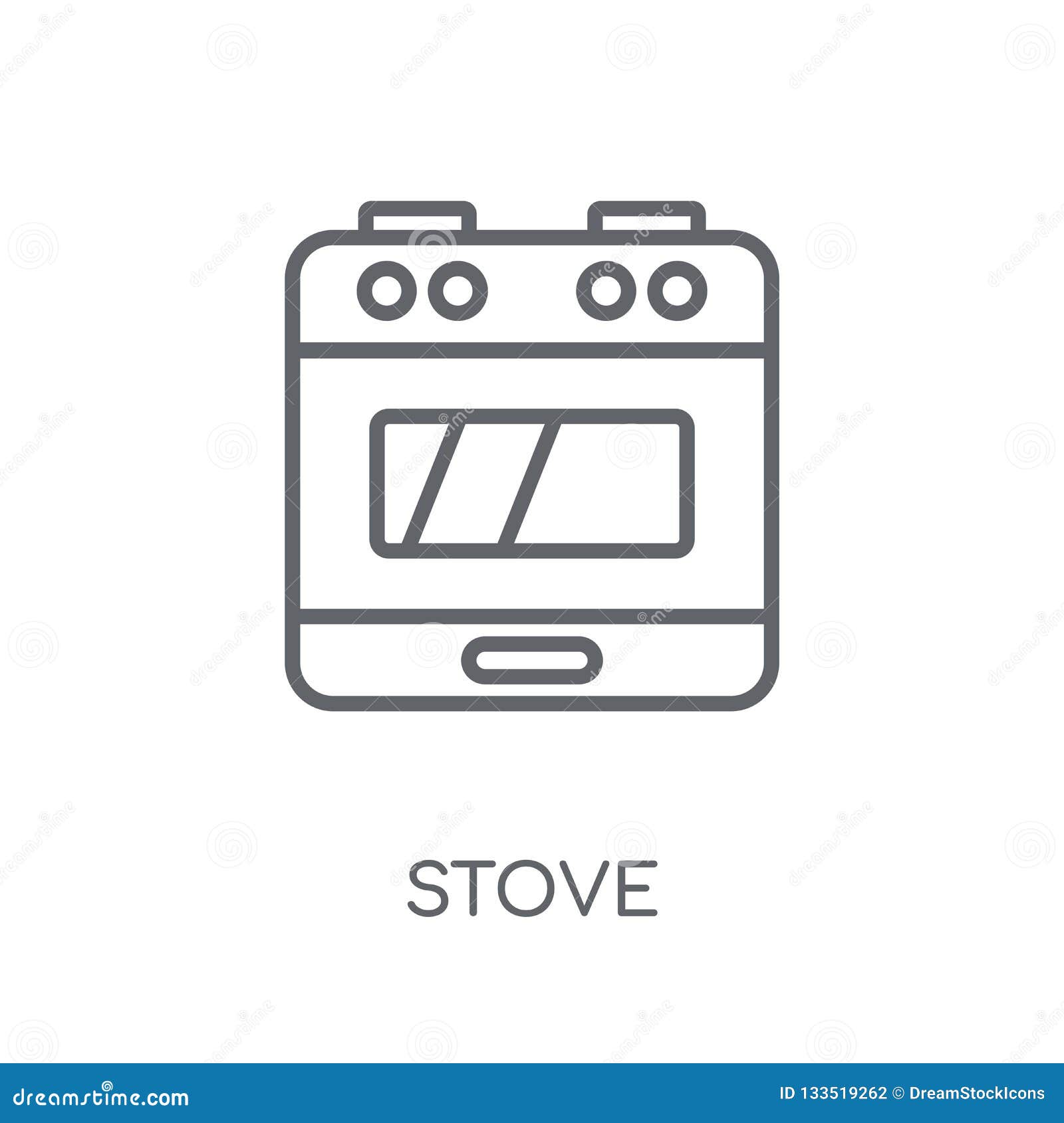Stove Linear Icon. Modern Outline Stove Logo Concept on White Ba Stock ...