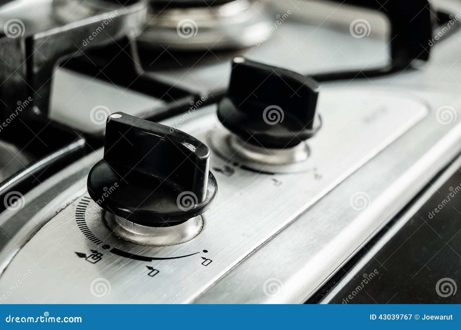 Stove panel stock image. Image of stainless, closeup - 43039767