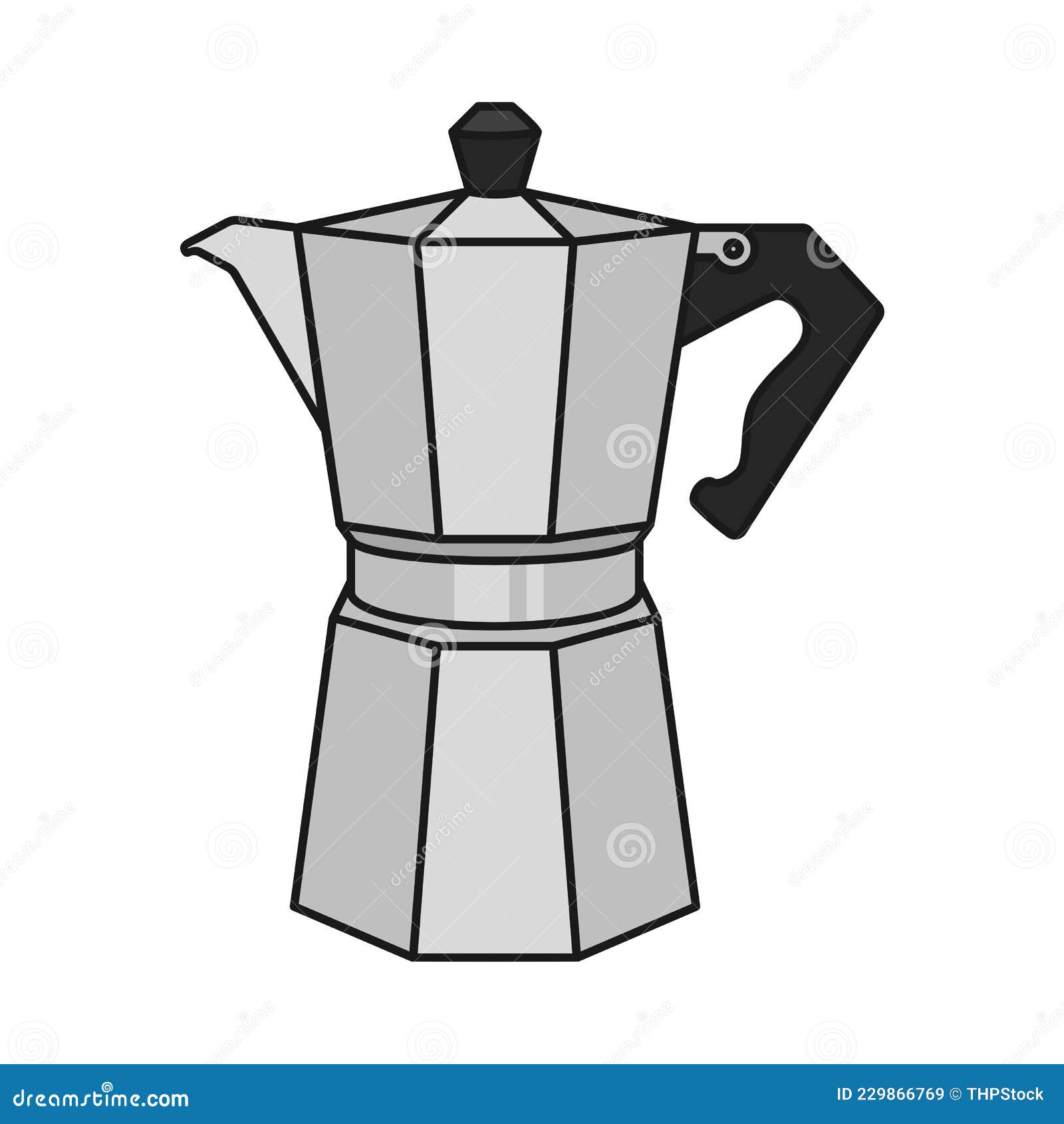 Stovetop Espresso Maker Vector Stock Vector - Illustration of vector ...