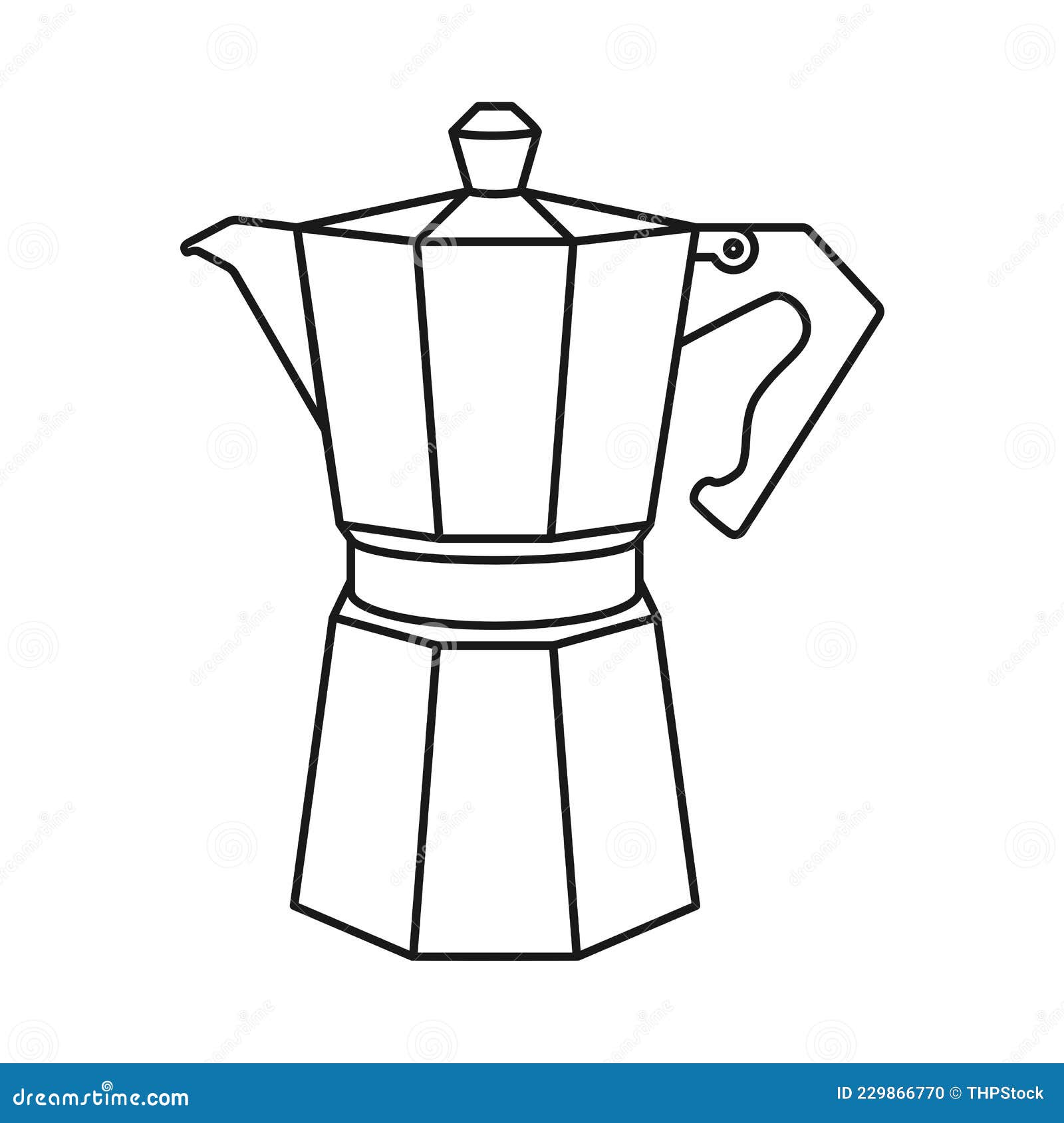 Stovetop Espresso Maker Vector Stock Vector - Illustration of drink ...