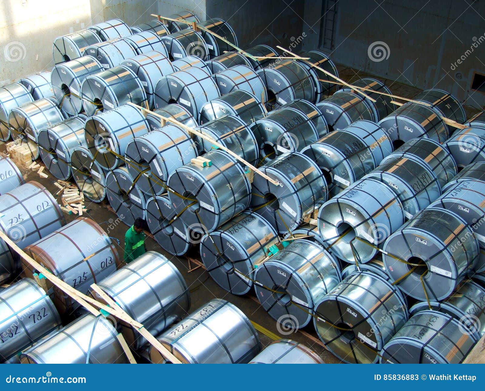 Stowage in vessel editorial stock photo. Image of congestion - 85836883