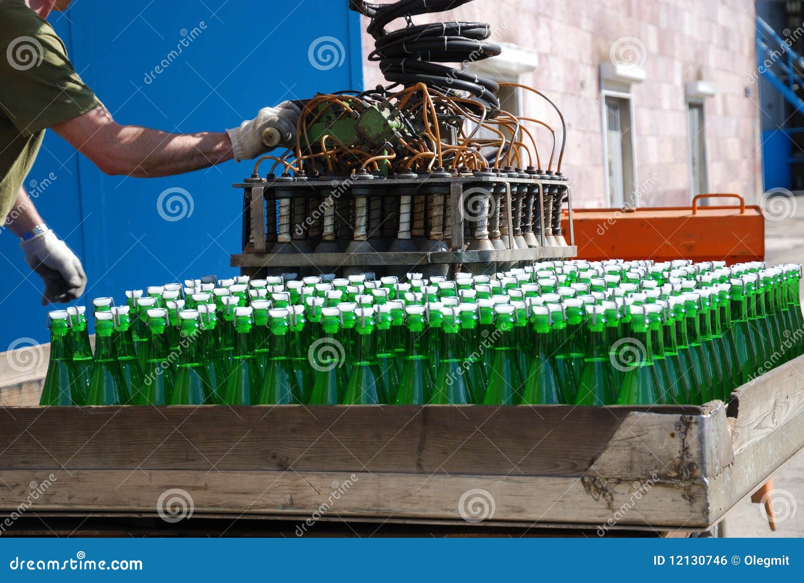 Stowage of Wine Bottles with Autoloader Stock Photo - Image of ...
