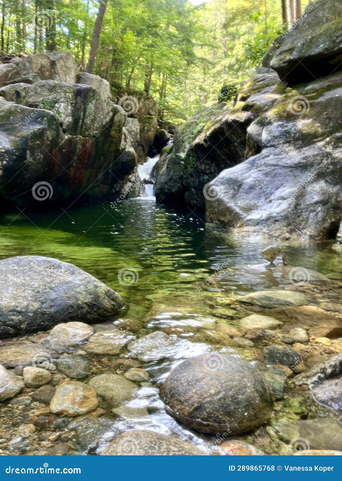 The Emerald Pool on Baldface Circle Trail Stock Photo - Image of ...
