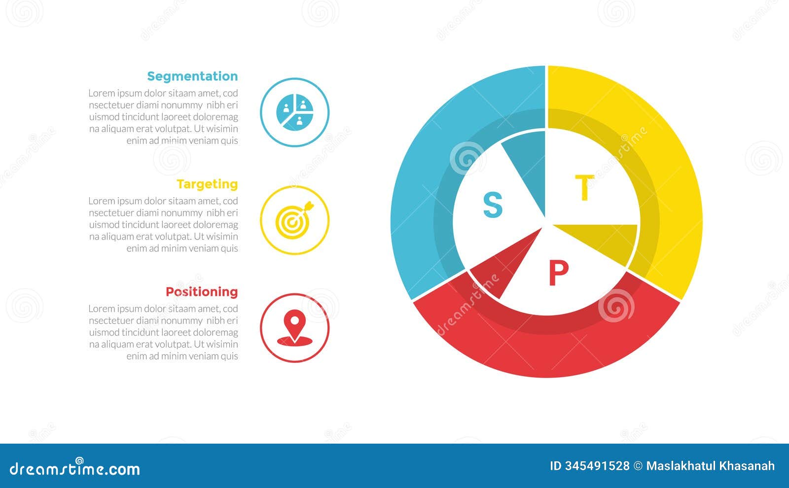 STP Marketing Analysis Infographics Template Diagram With Rectangle ...