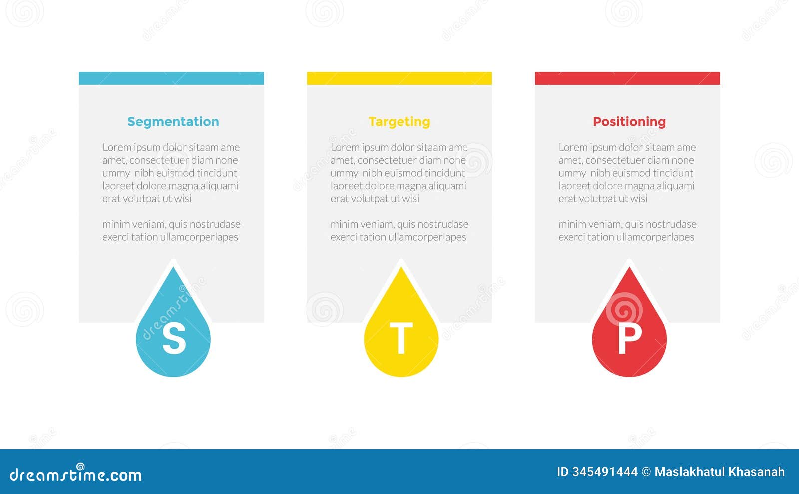 STP Marketing Analysis Infographics Template Diagram with Rectangle ...