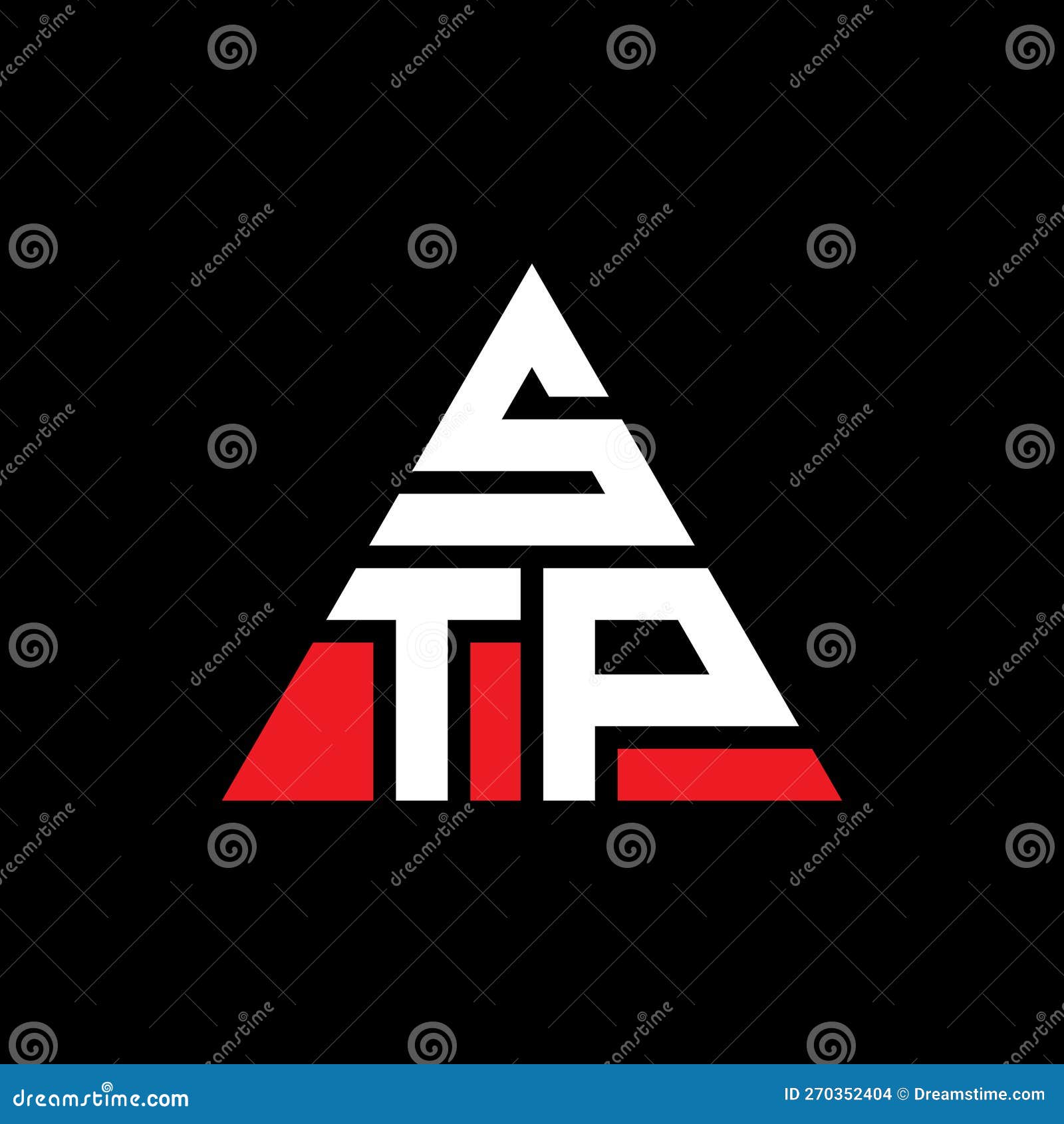STP Triangle Letter Logo Design with Triangle Shape. STP Triangle Logo ...