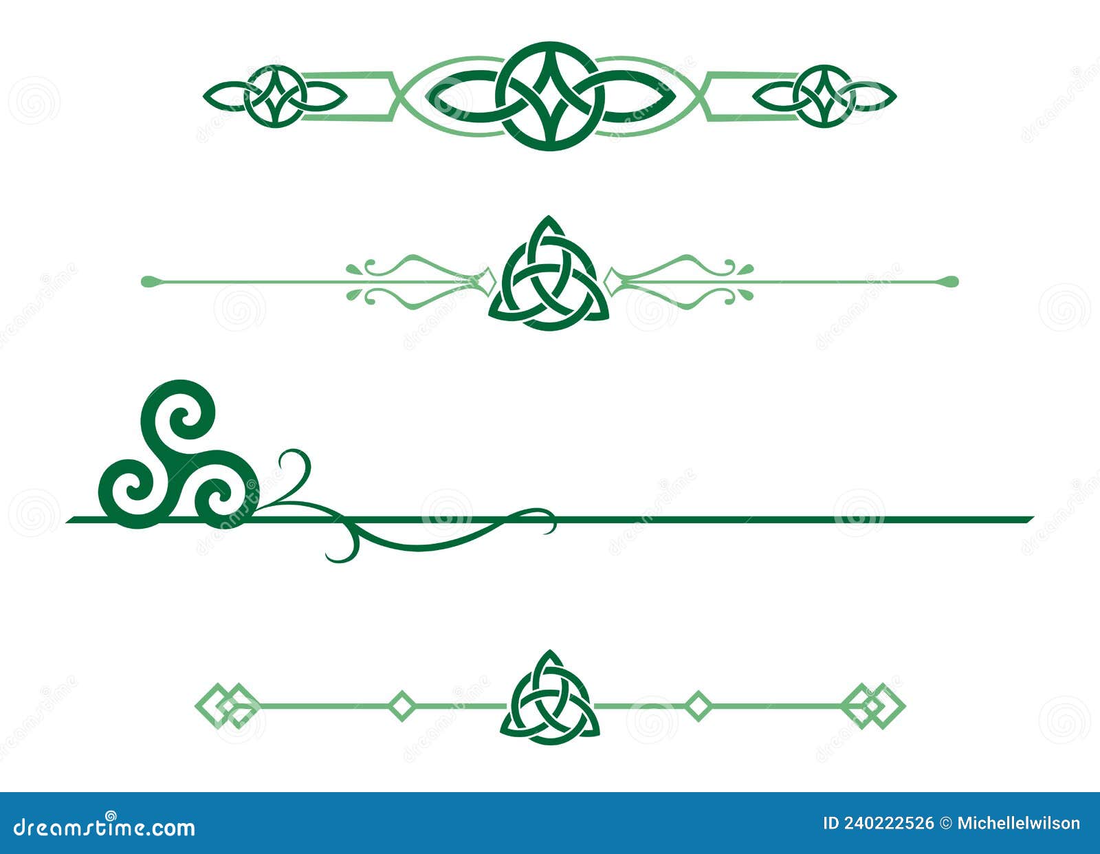 A Set of Celtic Design Dividers Stock Vector - Illustration of design ...