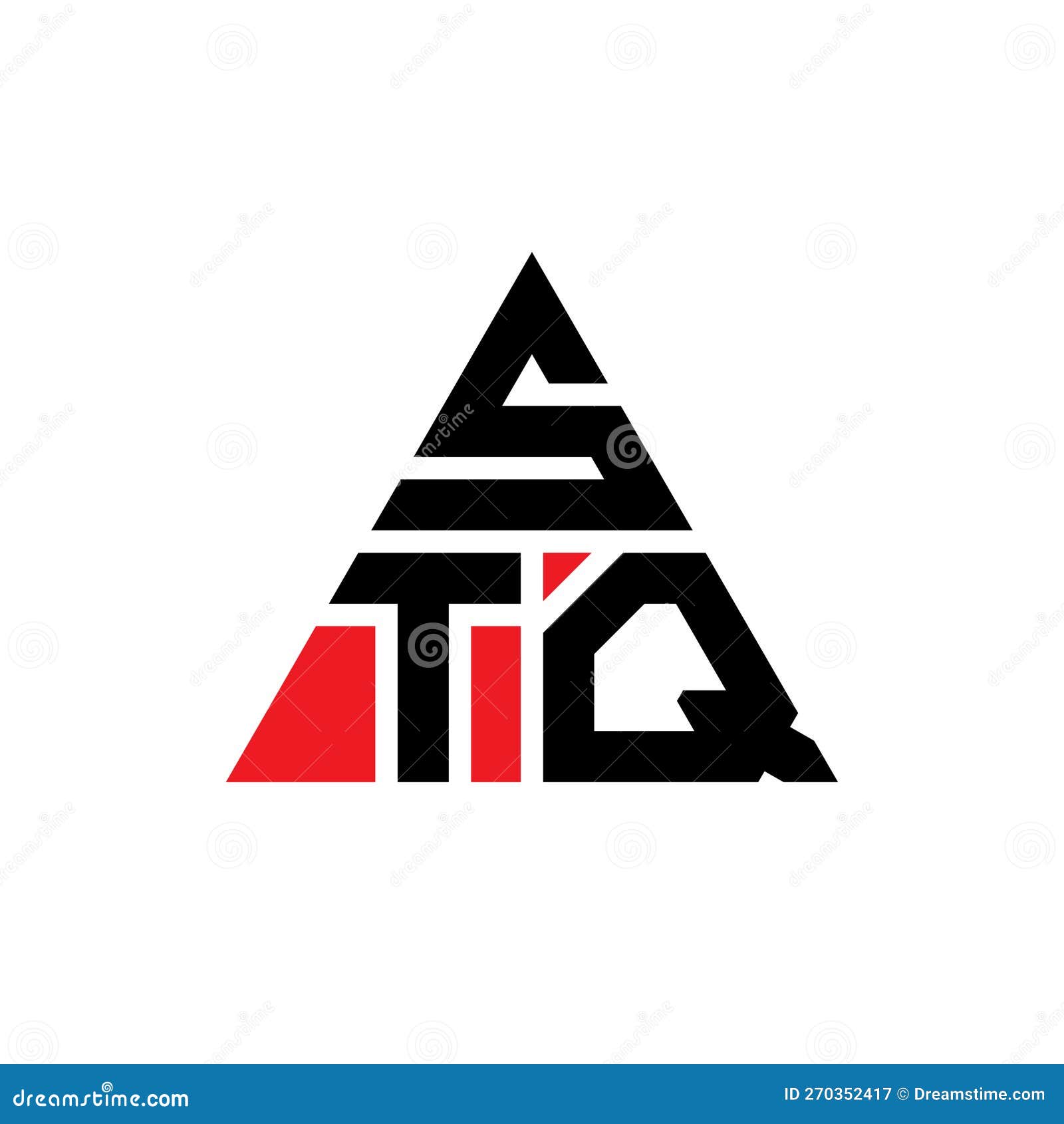 STQ Triangle Letter Logo Design with Triangle Shape. STQ Triangle Logo ...