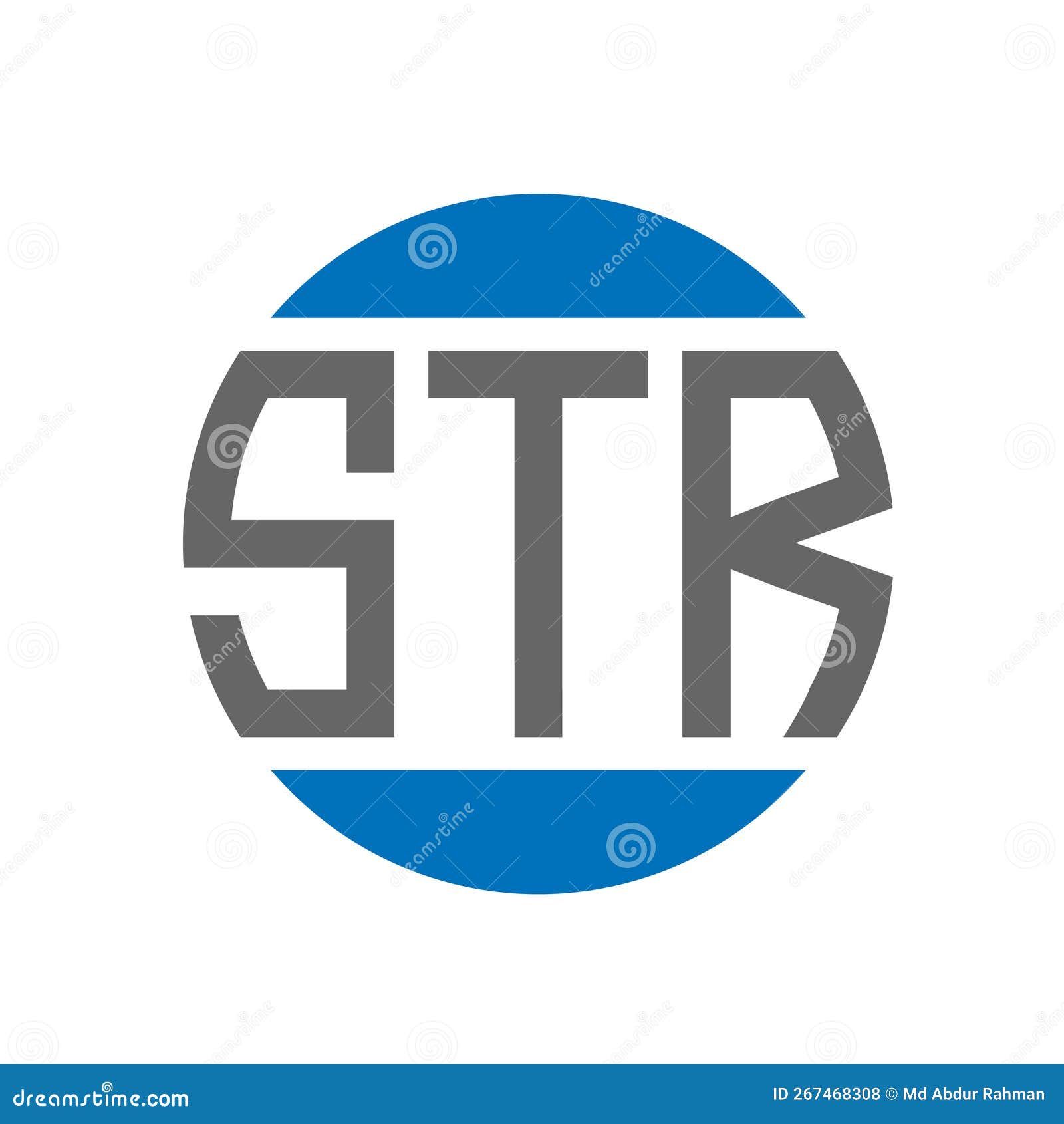 STR Letter Logo Design on White Background. STR Creative Initials ...