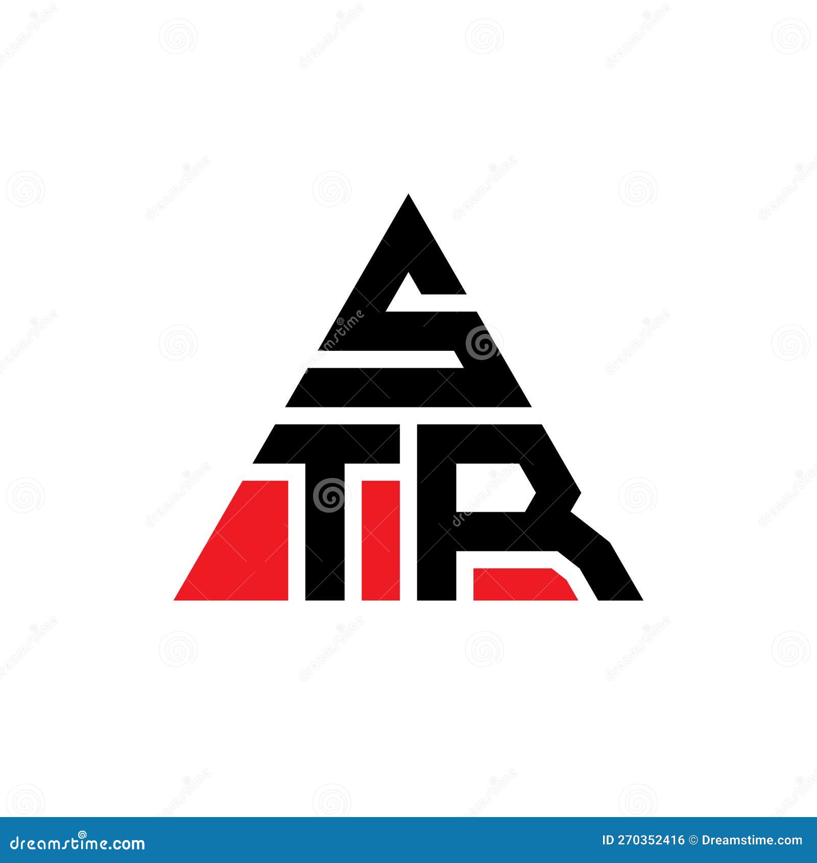 STR Triangle Letter Logo Design with Triangle Shape. STR Triangle Logo ...