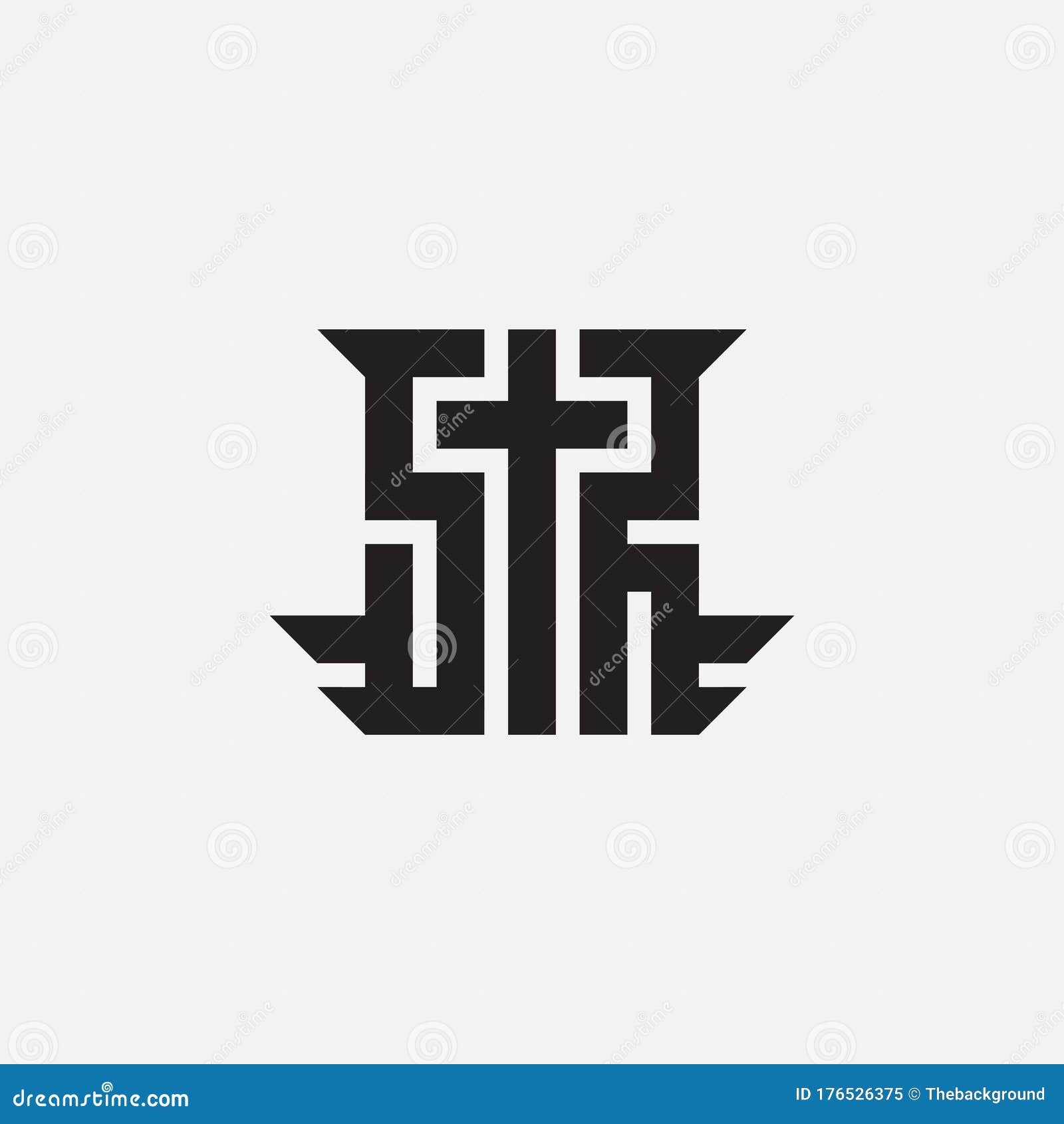 STR - Vector Logo, Design Element or Icon. Initials, Monogram or ...
