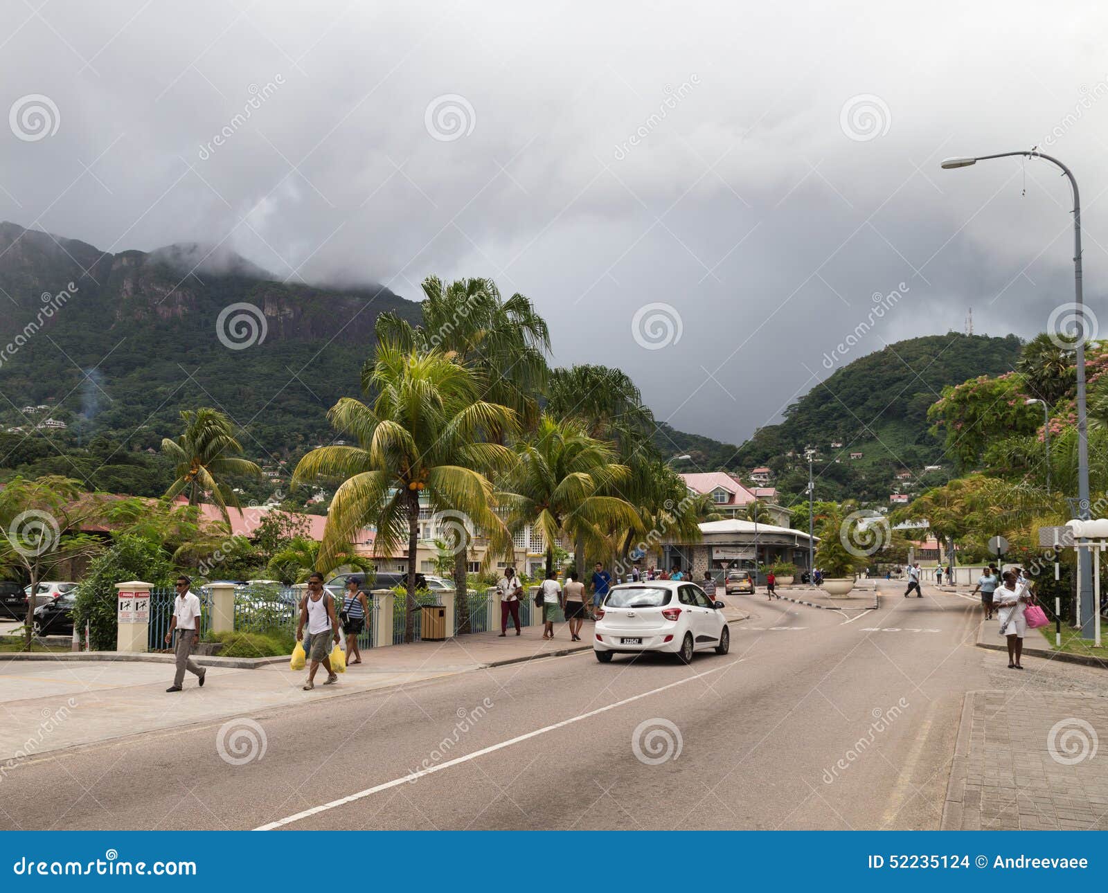 Straat Tropische Stad Van Victoria Redactionele Stock Afbeelding ...