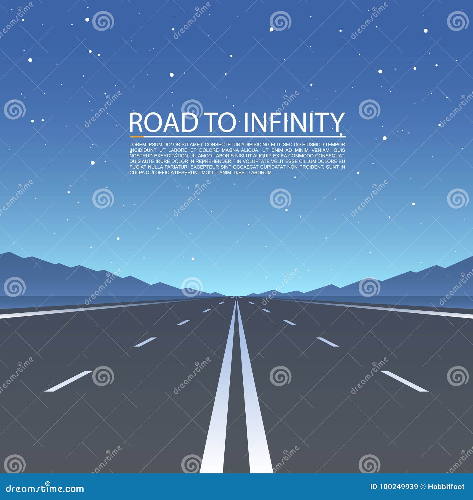 Strada All'infinito, Strada Principale Di Vettore Della Strada ...